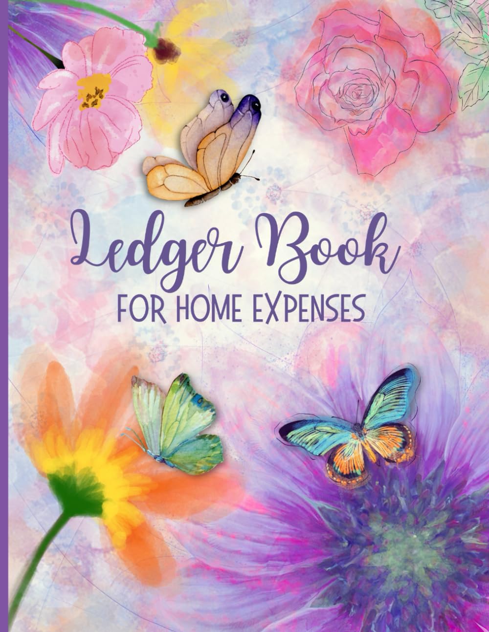 Large Simple Ledger Book for Home Expenses: Monthly Bill Payment ...