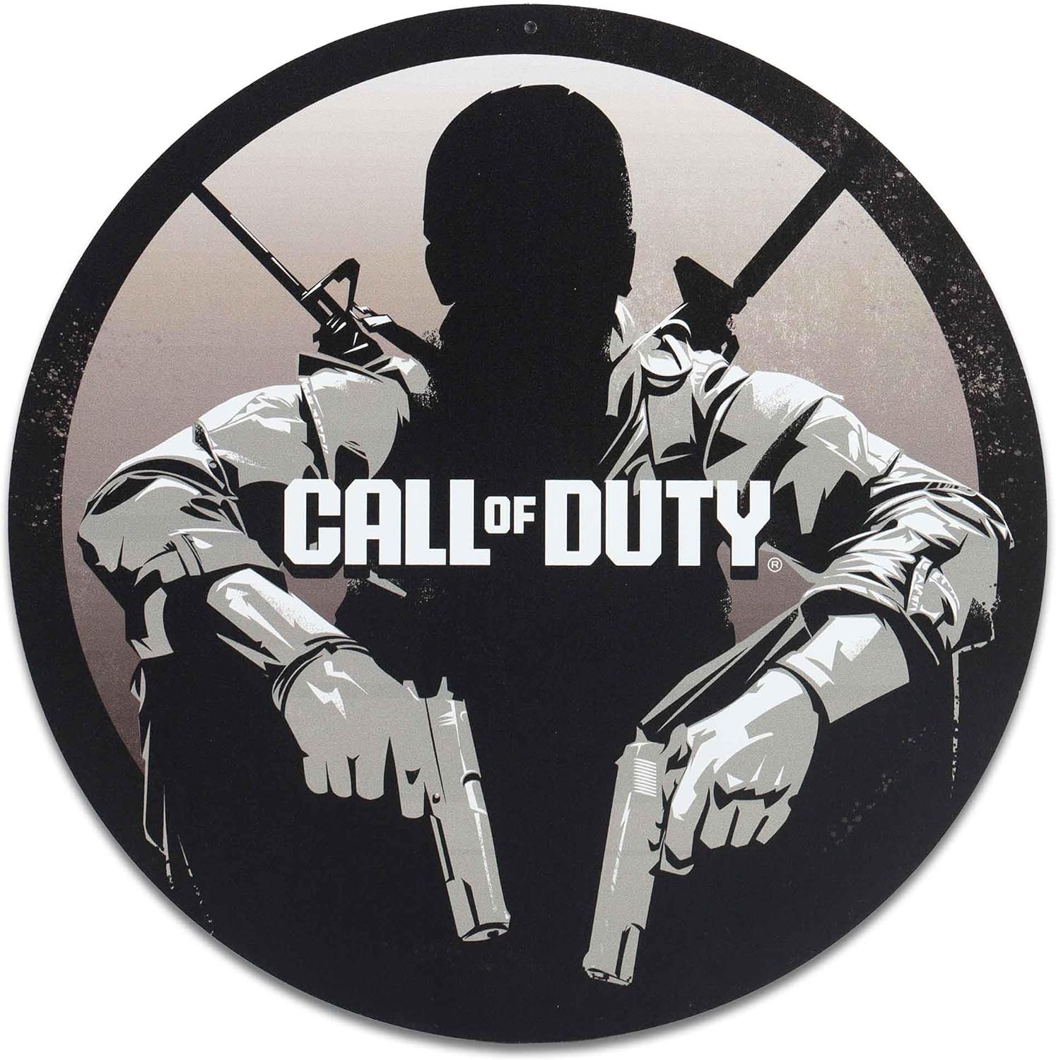 Amazon.com: Call of Duty Black Ops Soldier Round Metal Wall Art ...