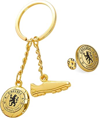 Amazon.com: Chelsea F.C. Keyring and Pin Badge Gift Set, Supporters ...