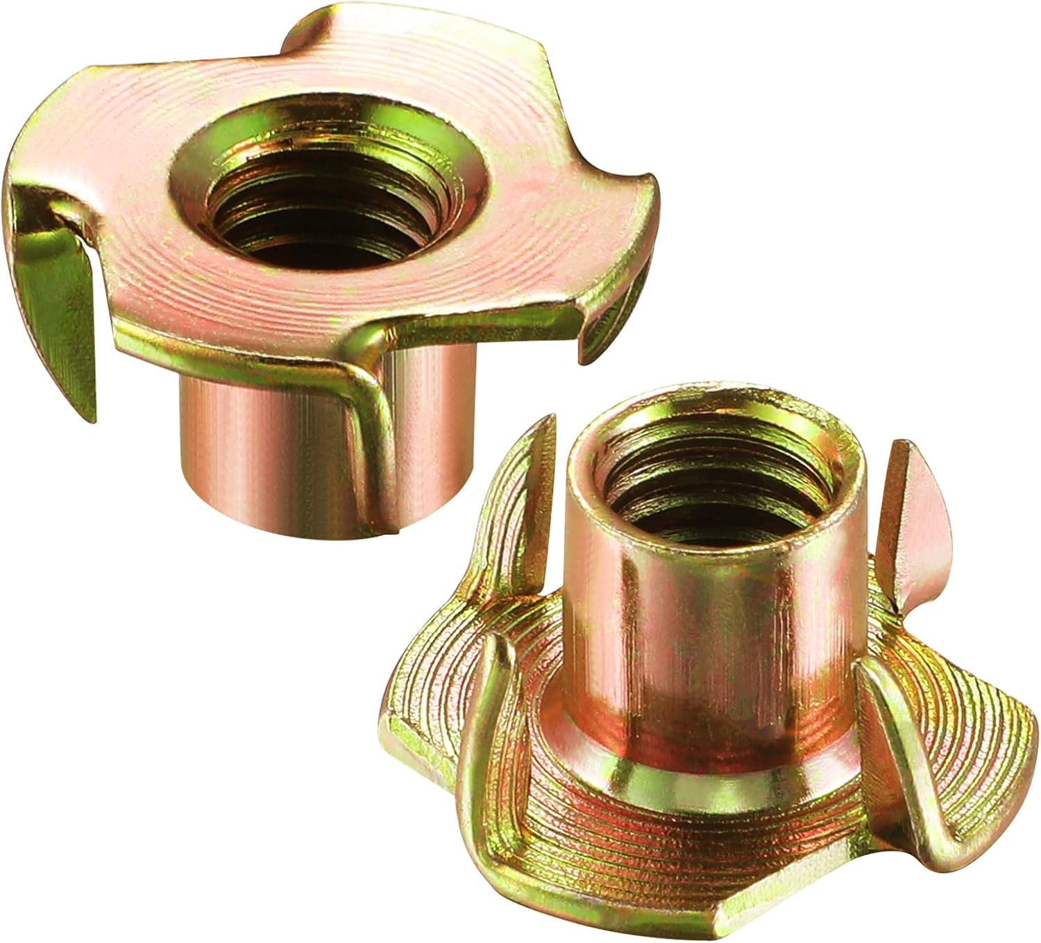 Amazon.com: Wensilon 100pcs 1/4-20 T-nut Yellow Four-jaw - for Home ...