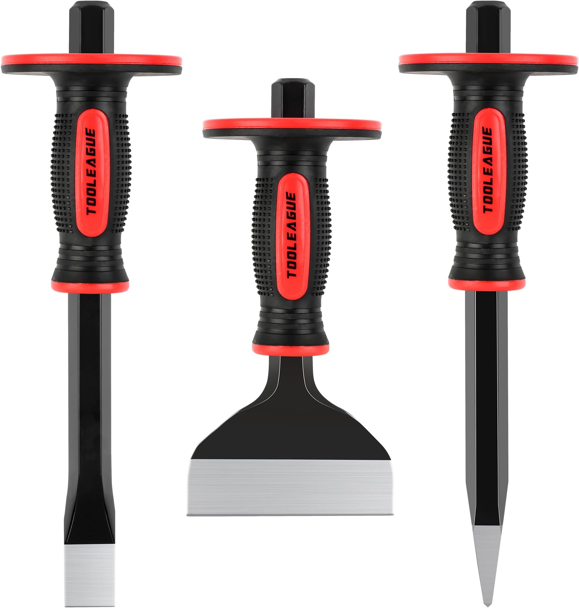 Finder 12-Inch Heavy Duty Pointed Chisels With Hand Protection, Pointed ...