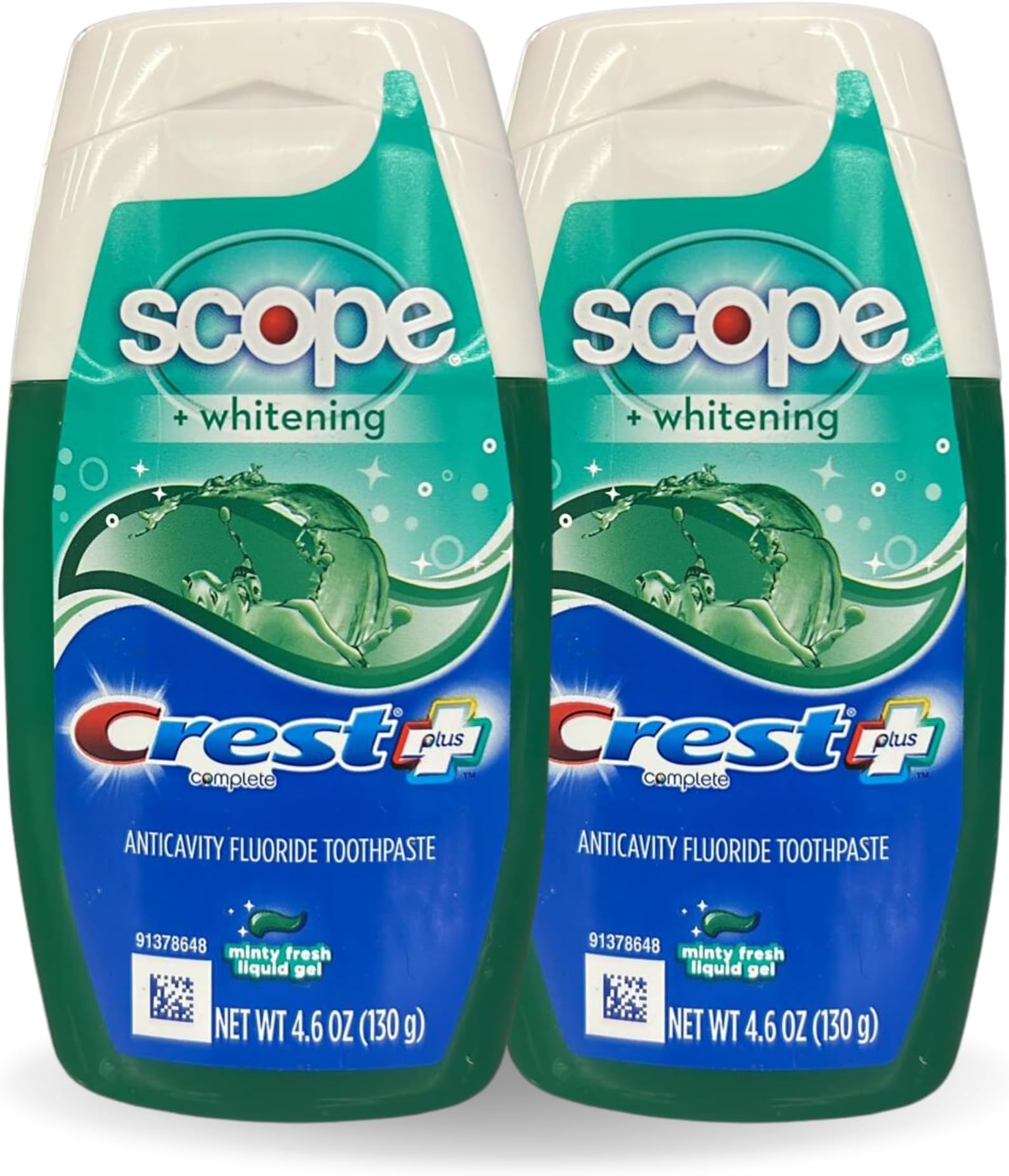 Amazon.com : Crest Plus Scope Toothpaste Liquid Gel, Minty Fresh 4.6 oz ...