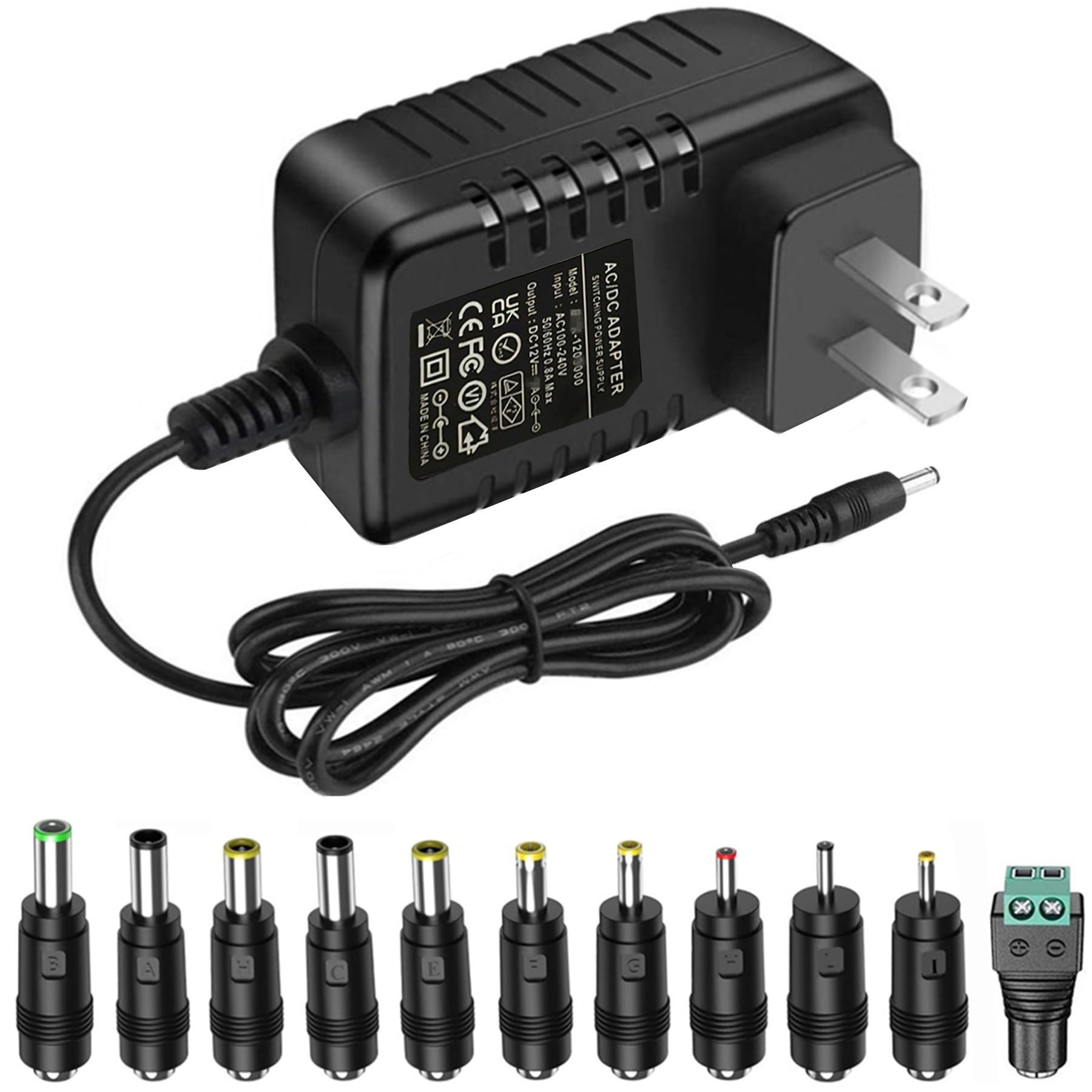 Amazon.com: Universal 12V 2A 1A Power Supply AC Adapter with 11 ...