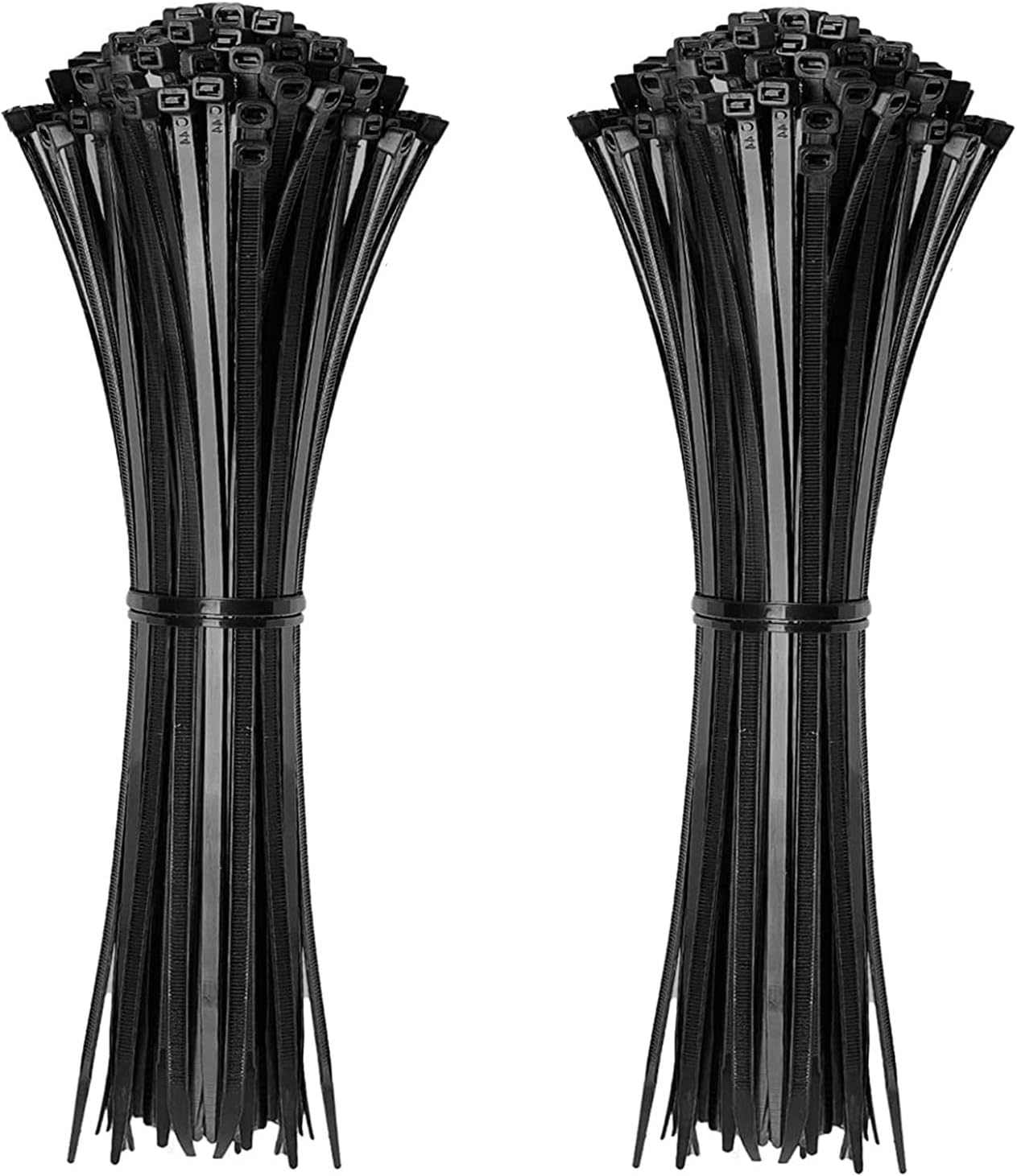 ATETEO Black Cable Ties, 150mm x 3.6mm, Pack of 200, Premium Nylon Zip ...