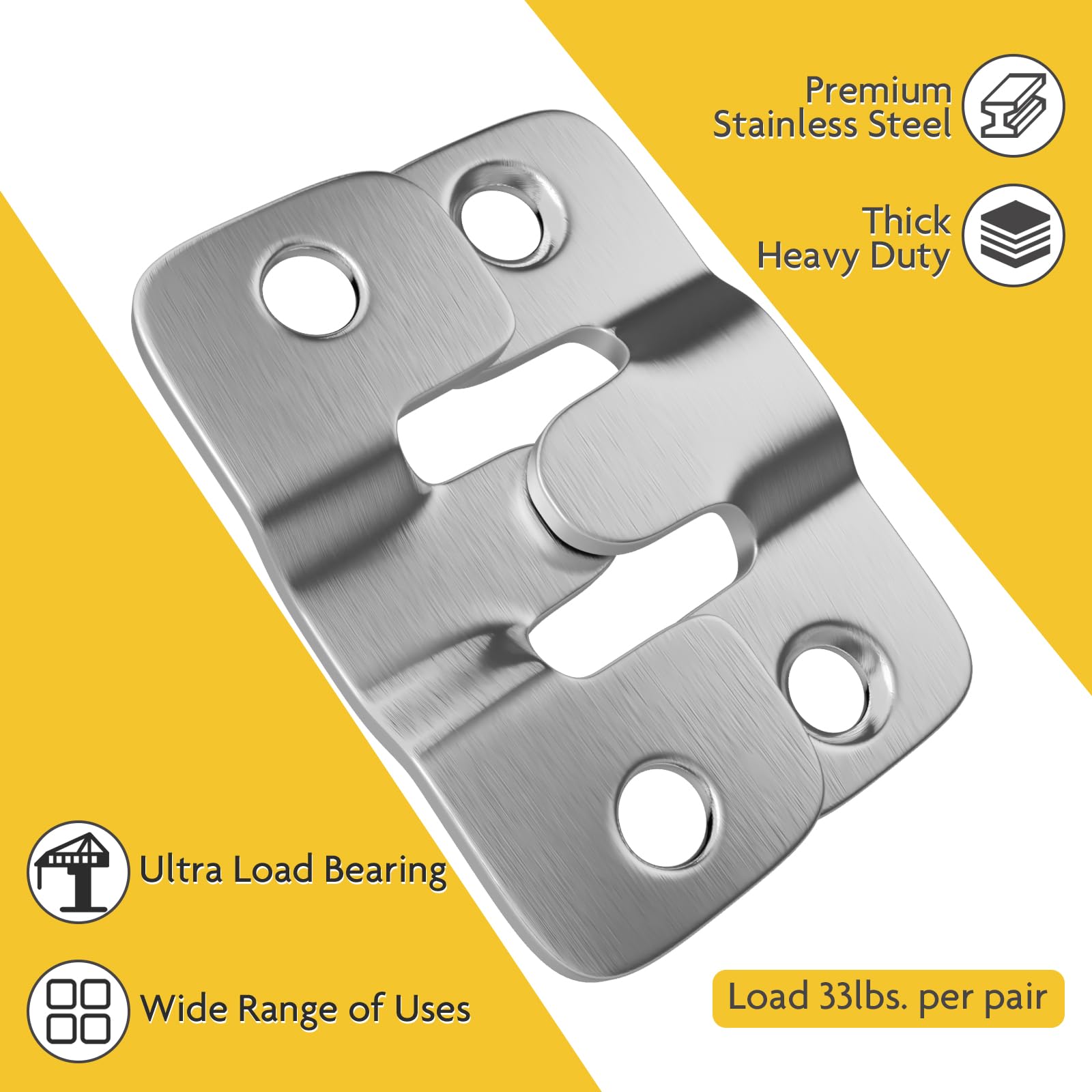 Interlocking Mirror Hanger Picture Mirror Frame Hanging Flush Mount
