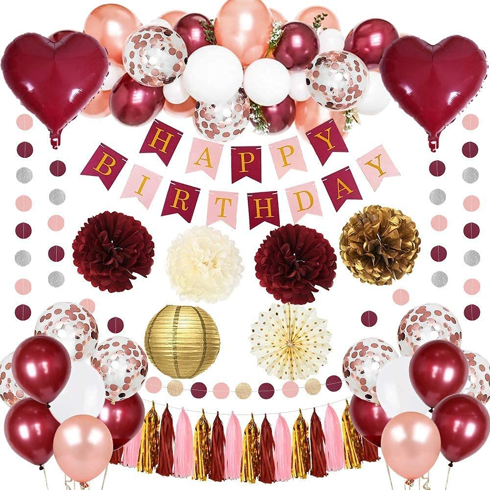 Party Propz Birthday Decorations Kit For Girls - 51 Items Combo Set ...