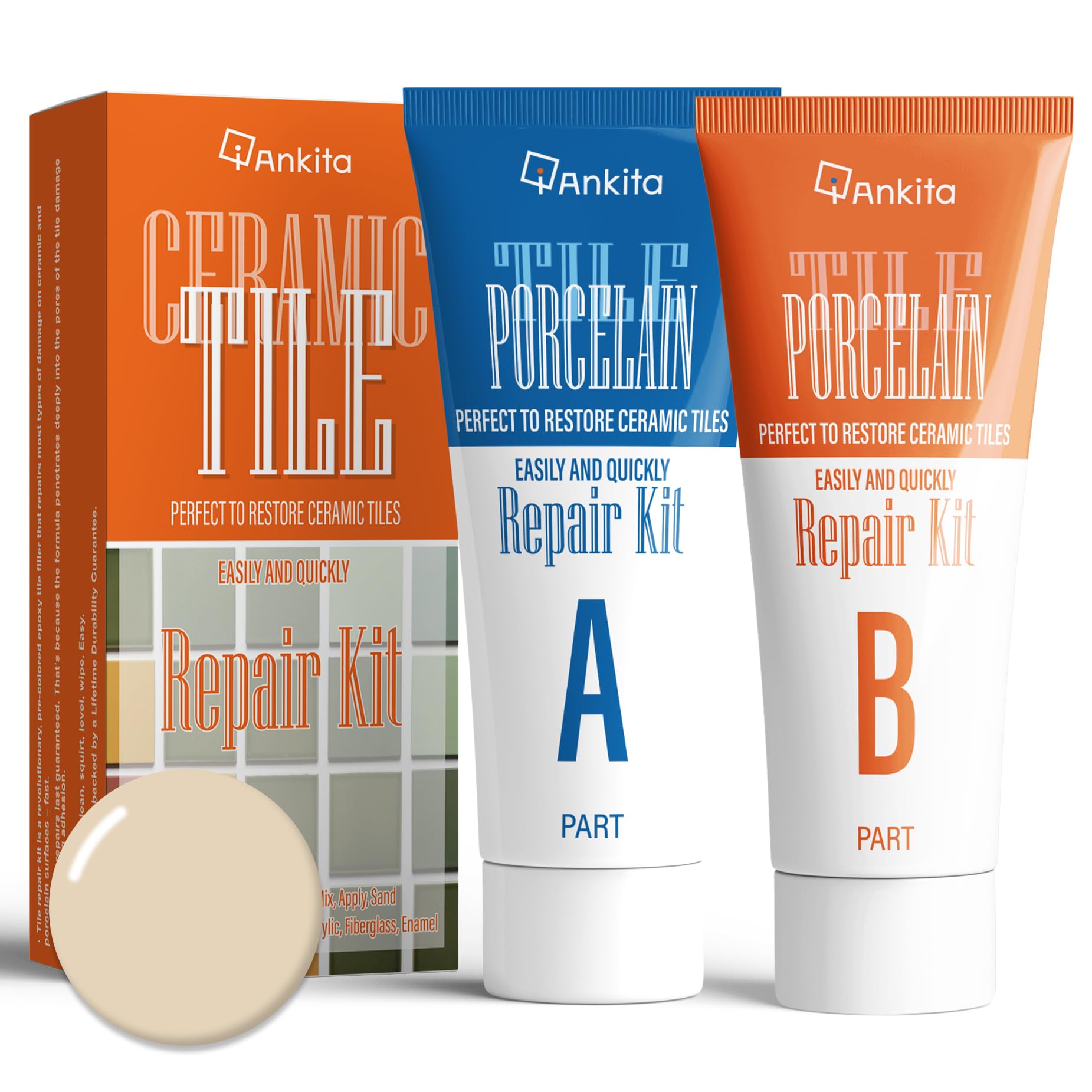 Amazon.com: Ankita Ceramic Tile Repair Kit (Beige), Tile Repair Kit ...