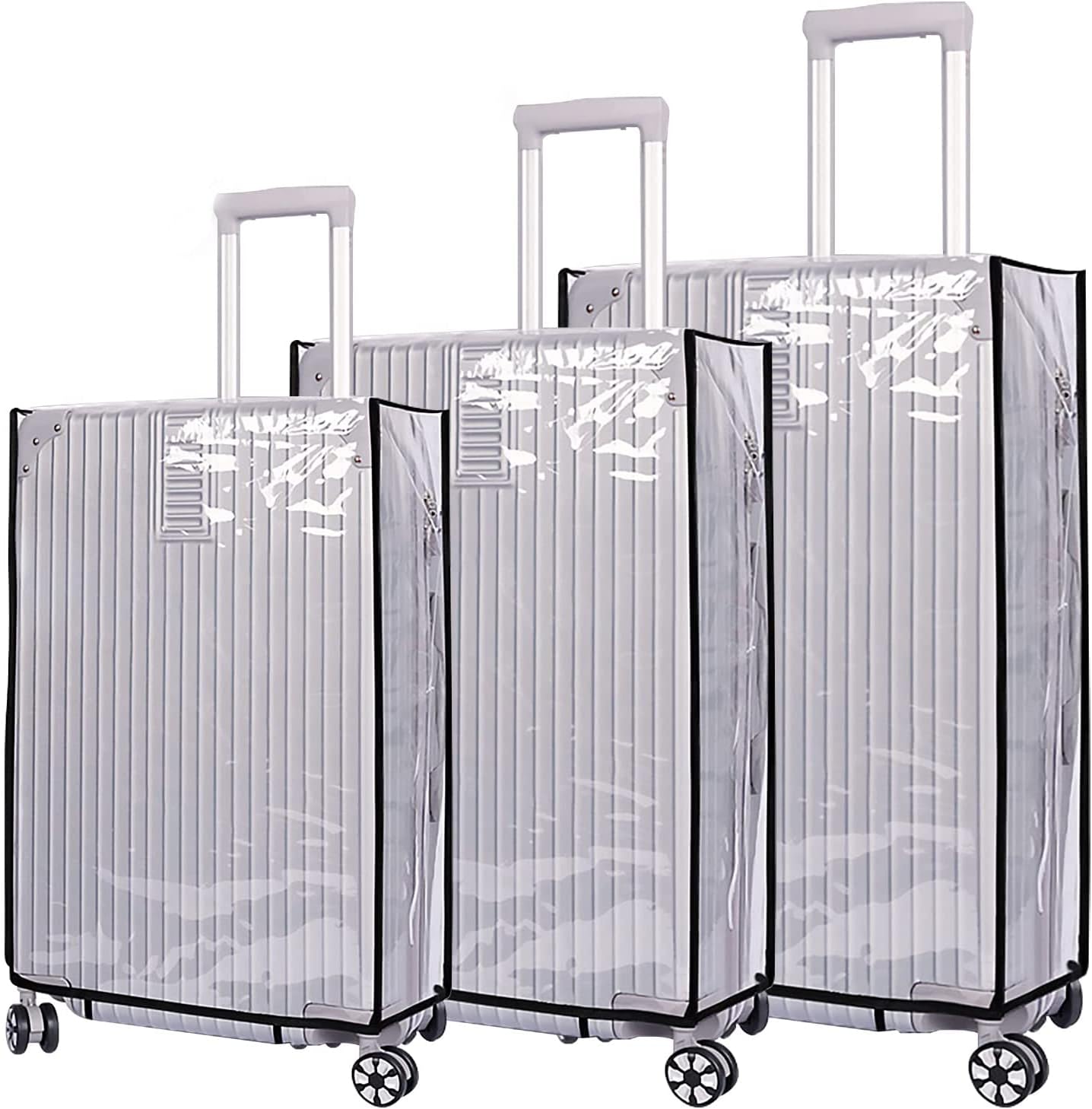 GIVIMO 3 Pieces Clear Luggage Cover 20/24/28 inch Set PVC Luggage ...