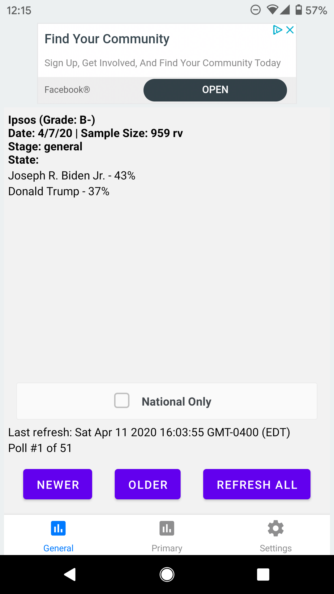 Election Tracker - Election Polls and Data - App on Amazon Appstore