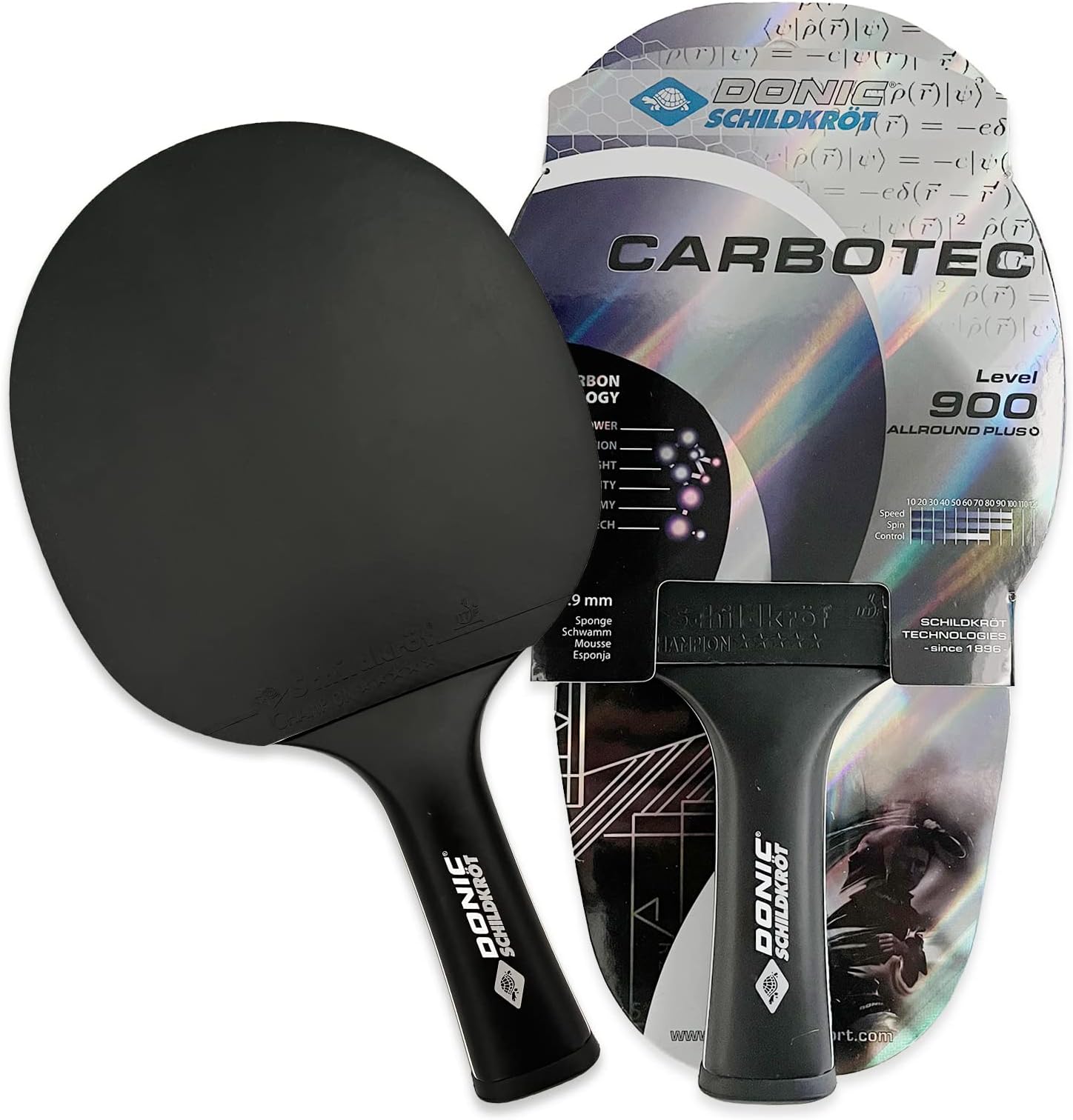 Schildkröt Wood DONIC Carbotec 900 All-Rounder Table Tennis Bat, Colour ...