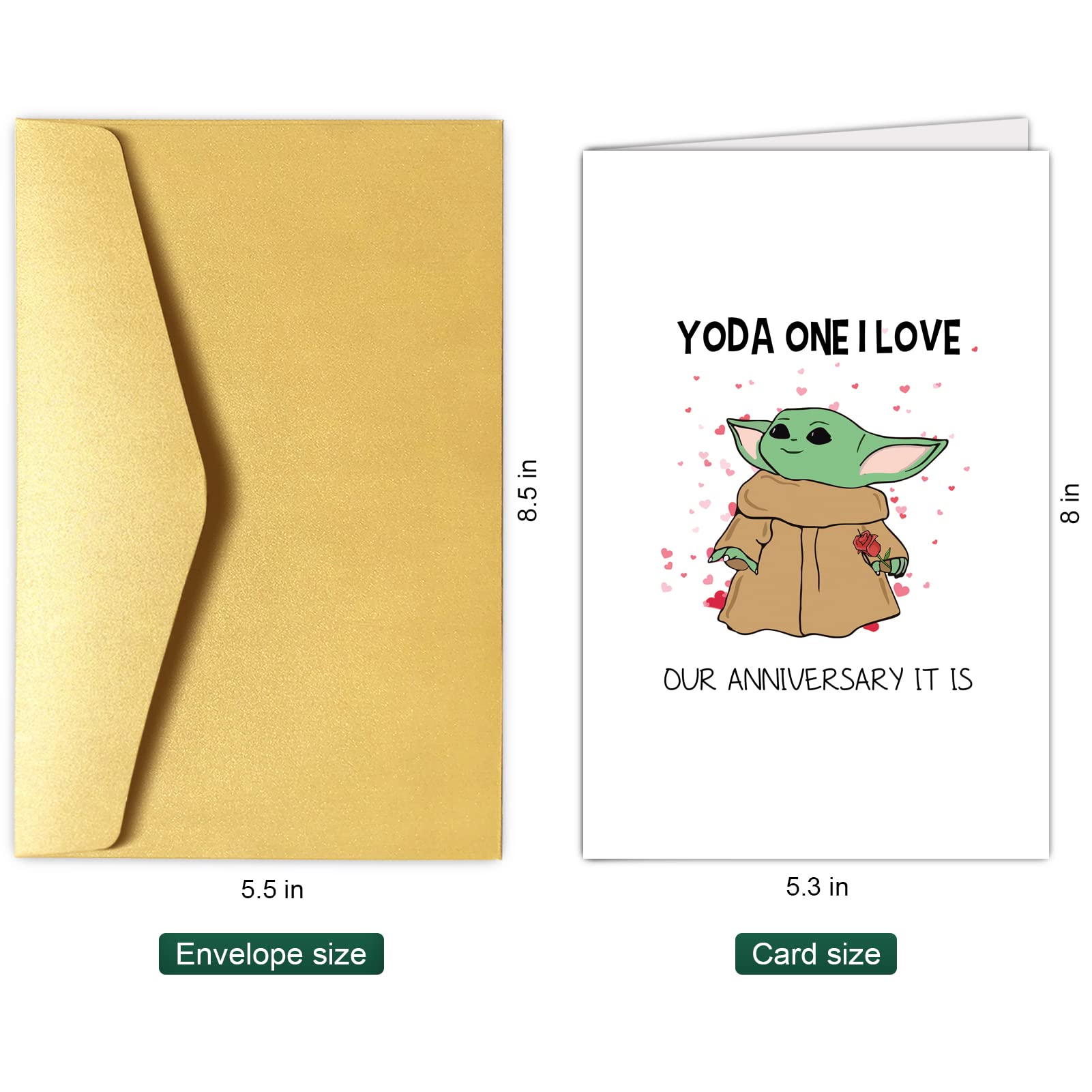 Snapklik.com : Cute Yoda Anniversary Card, Baby Yoda Wedding ...