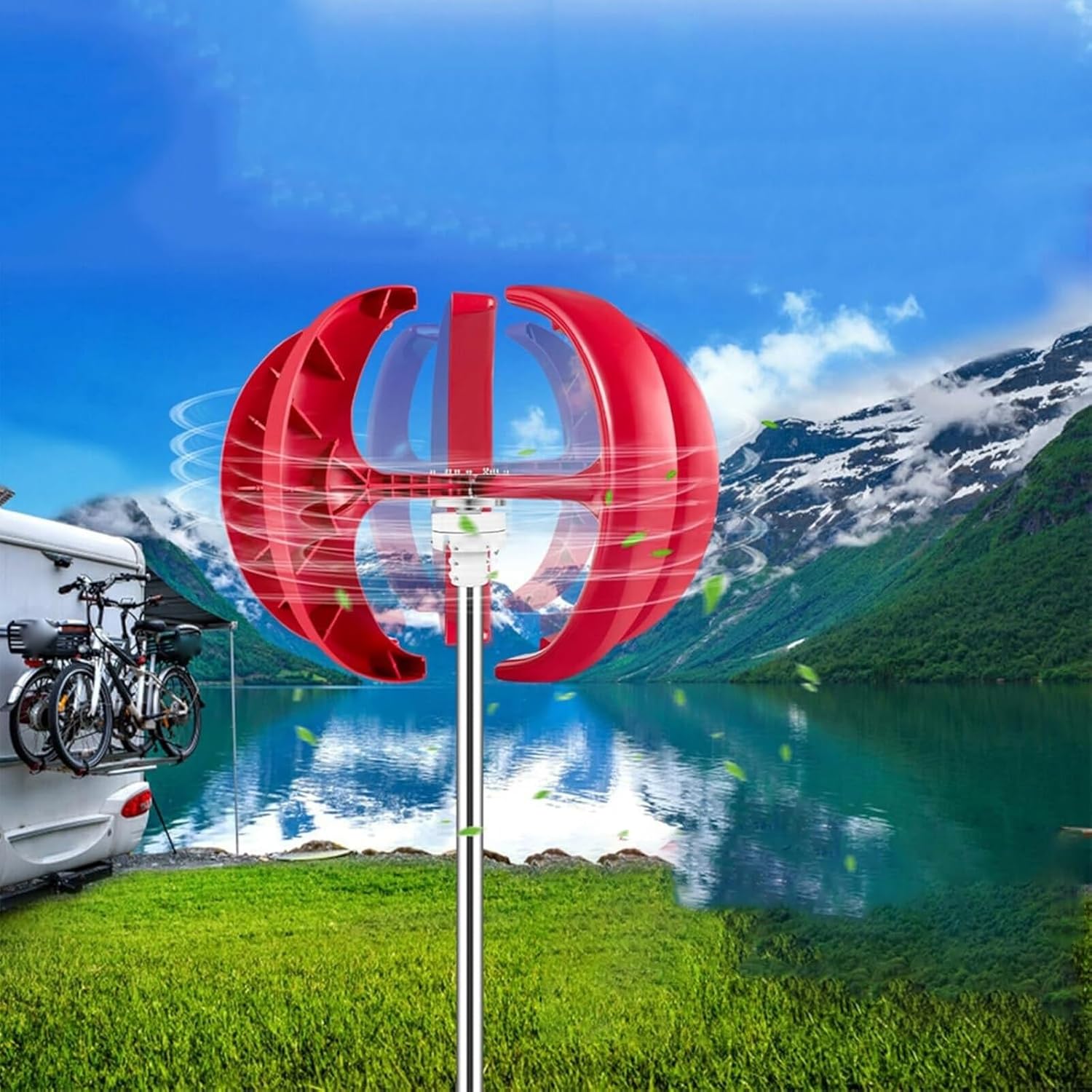 Amazon.com: XRFCY Wind Turbine 500W 12V/24V 5 Blade Wind Vertical ...