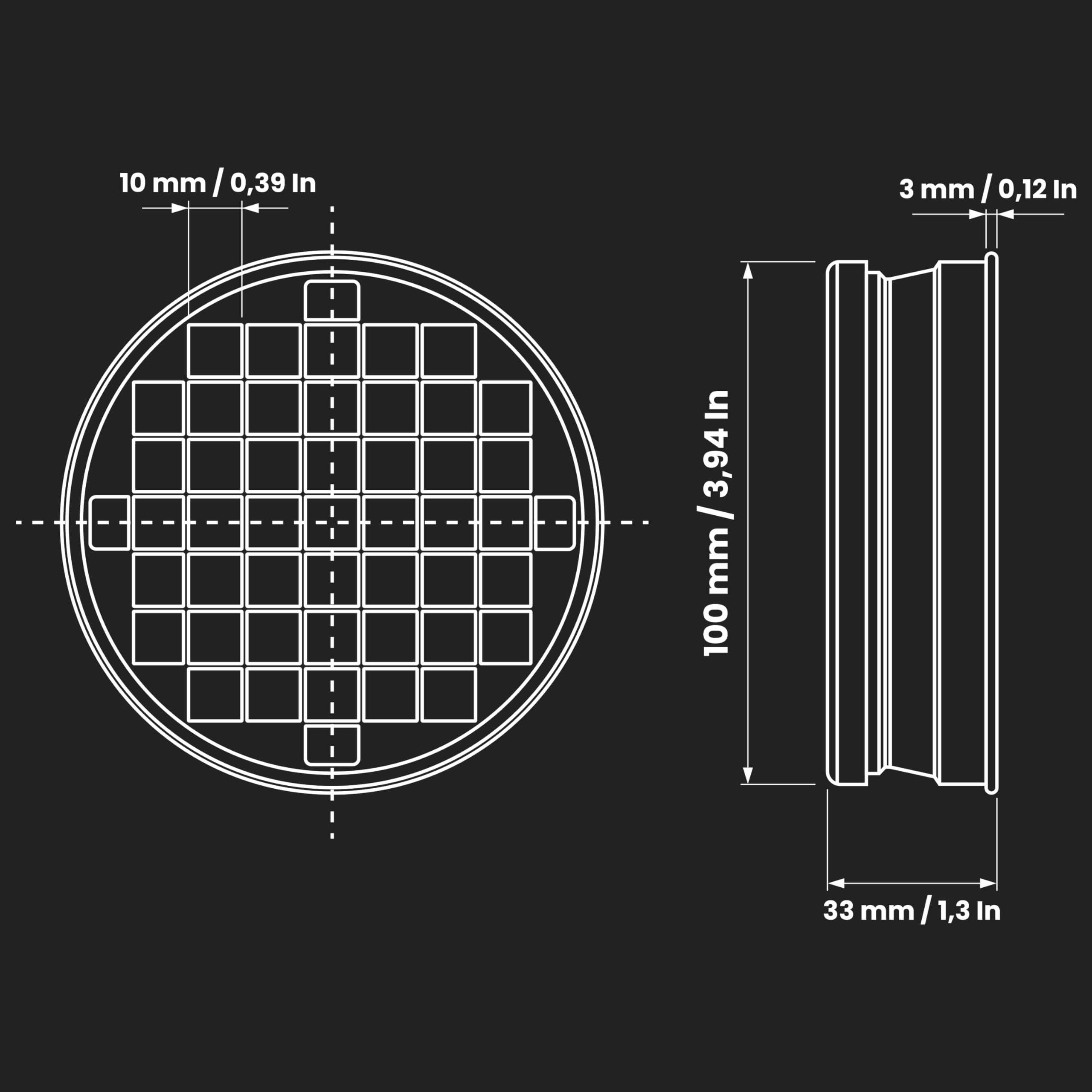 Snapklik.com : 4" Inch (net 3/8" X 3/8" In) Steel Mesh Duct End Cap