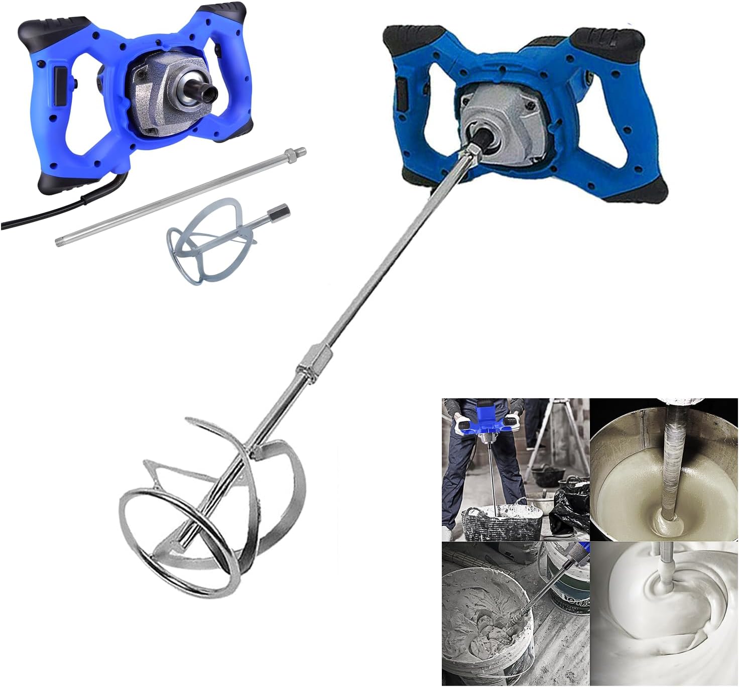 Amazon.com: Cement Mixer, 2600W Handheld Electric Concrete Mixer ...