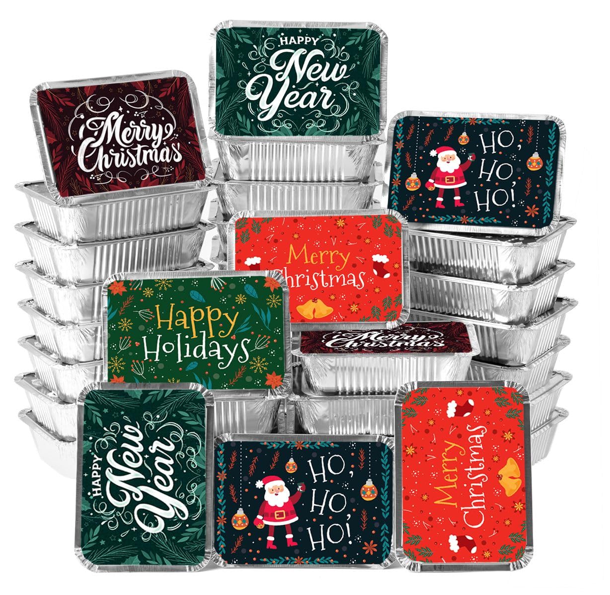 Amazon.com: Aluminum foil pans with lids, 21 * 12 * 14cm, 40 pieces, 5 ...