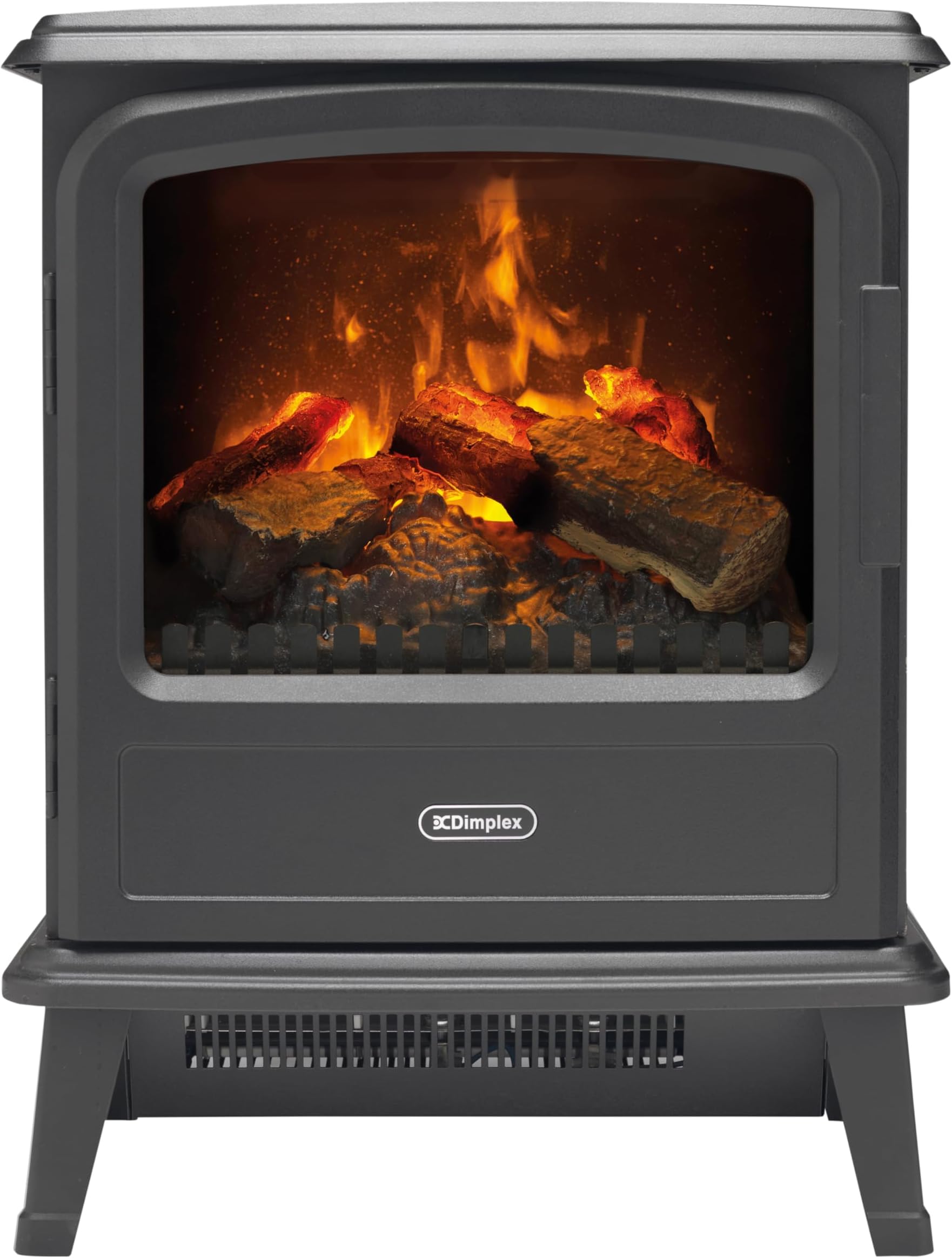 Dimplex Club Optiflame Electric Stove, Matt Black Free Standing ...