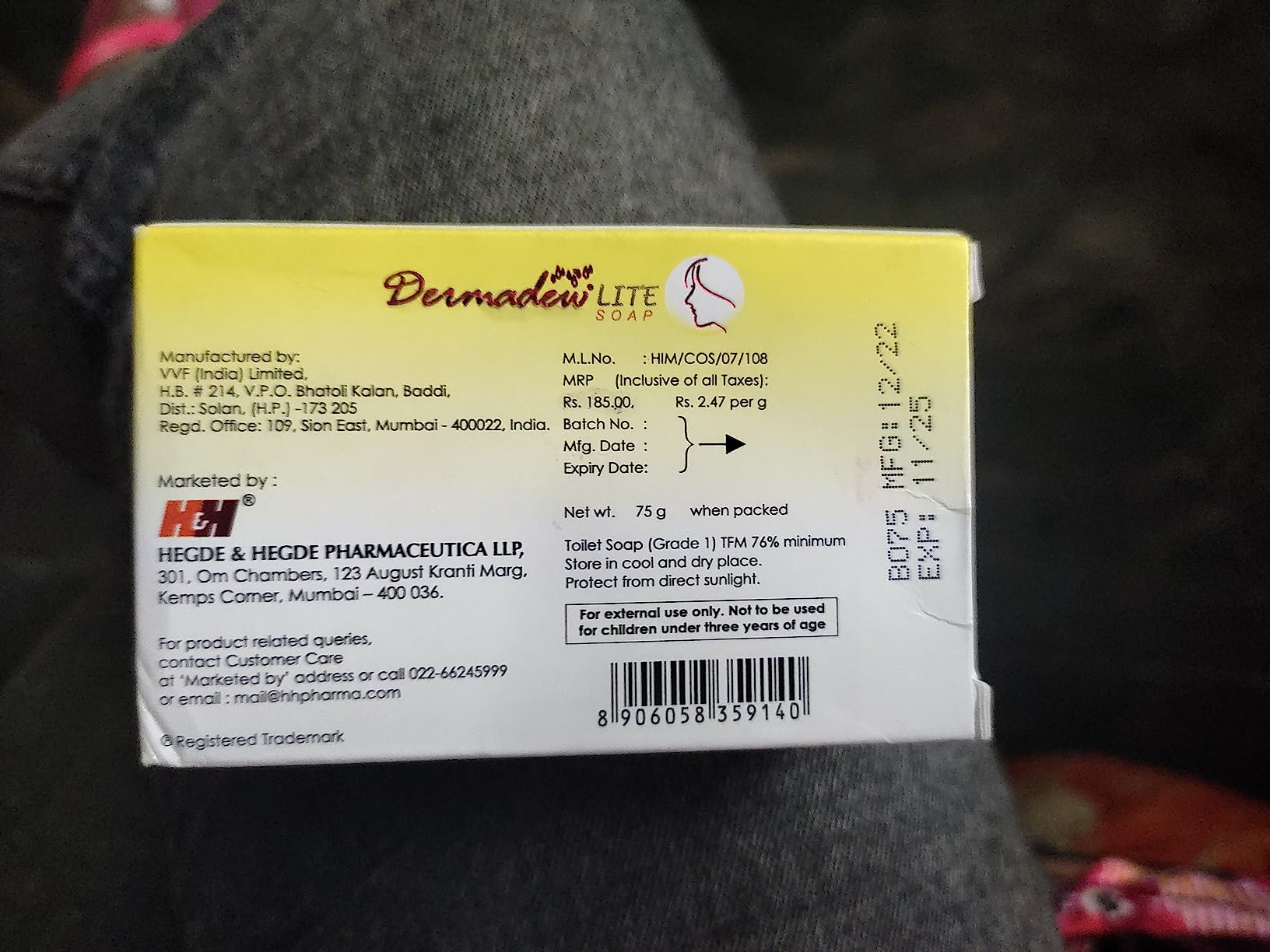 Buy Dermadew Lite Soap For Acne Treatment And Bright Skin 75G Online at ...