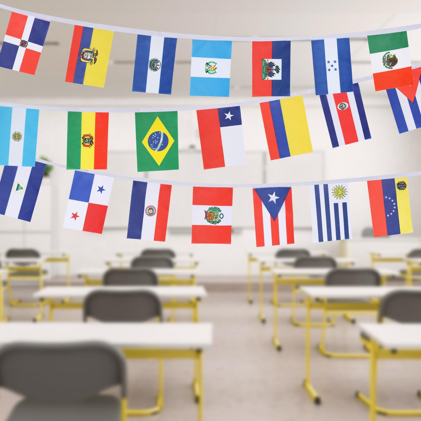 Amazon.com: WEITBF 2 Set 22 Countries Spanish Speaking Flags Banner ...