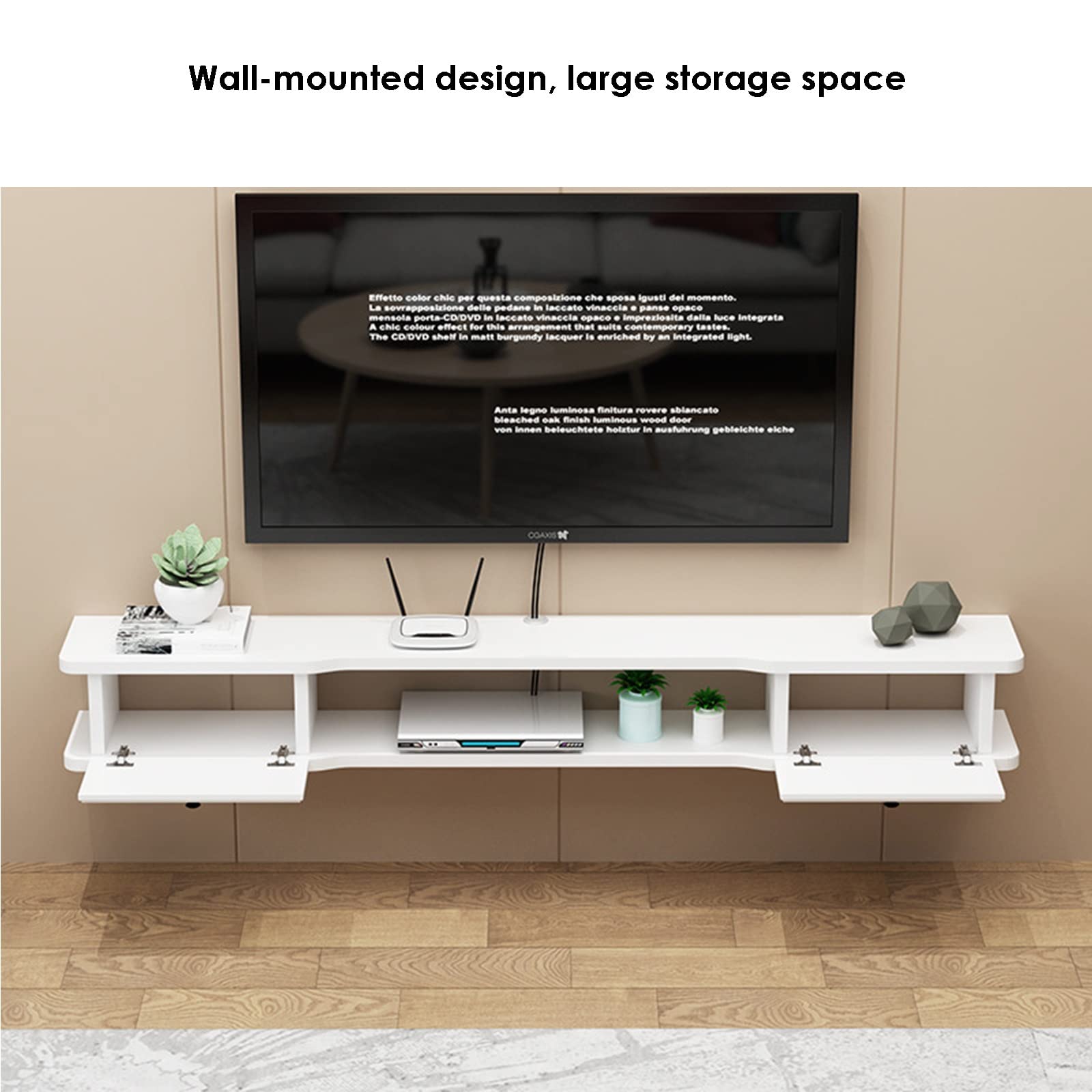 Wall Mounted Tv Component Shelves Floating Component Shelf Designer