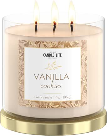 Amazon.com: Candle-Lite Scented Candles, Vanilla Cookie Fragrance, 14 ...