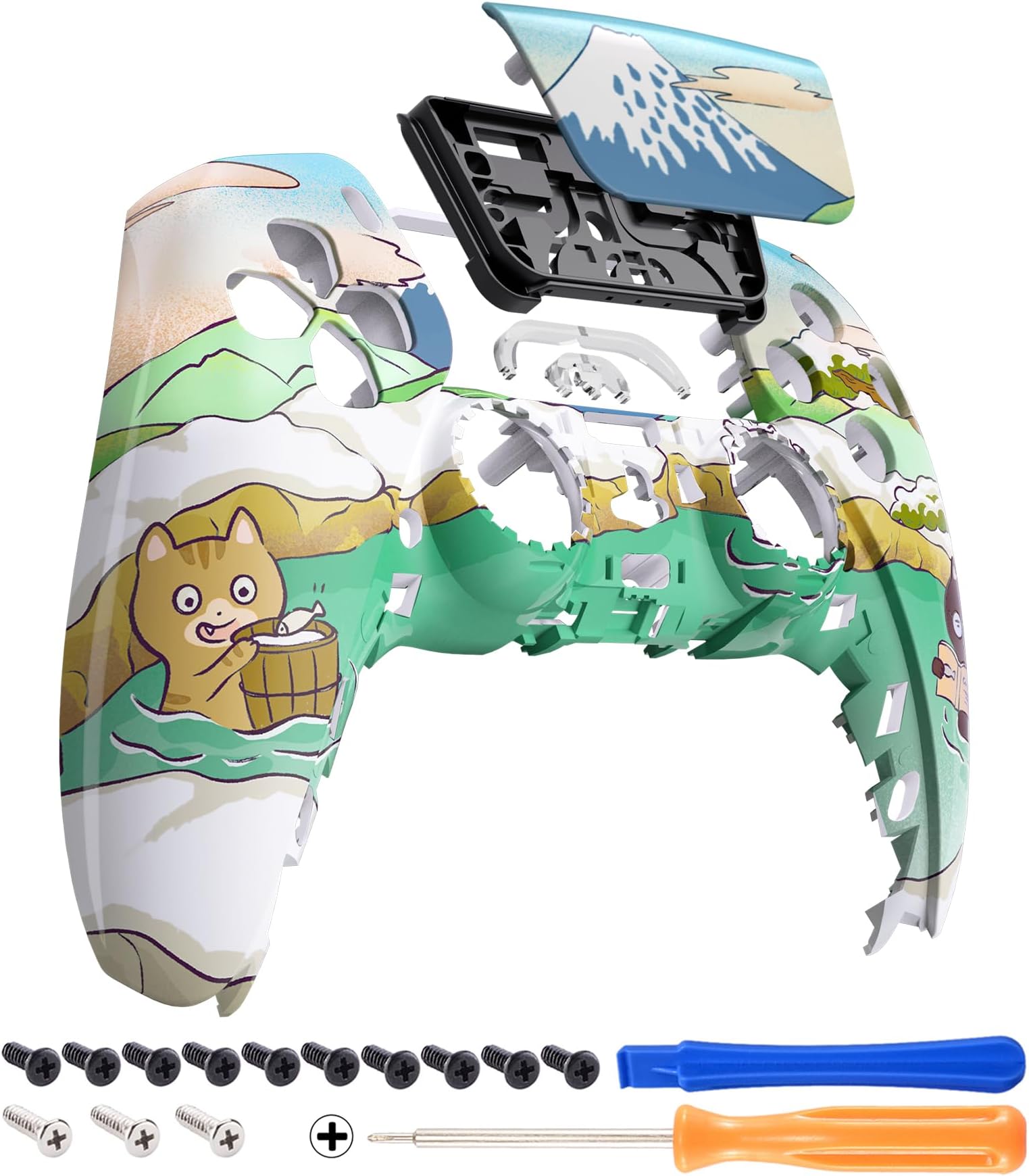 Amazon.com: eXtremeRate Hot Spring Kitties Touchpad Front Top Shell ...
