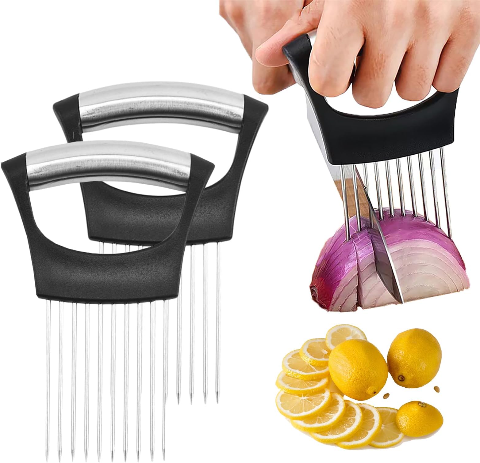 Amazon.com: Dimeho Onion Holder for Slicing Large Lemon Slicer Slicing ...