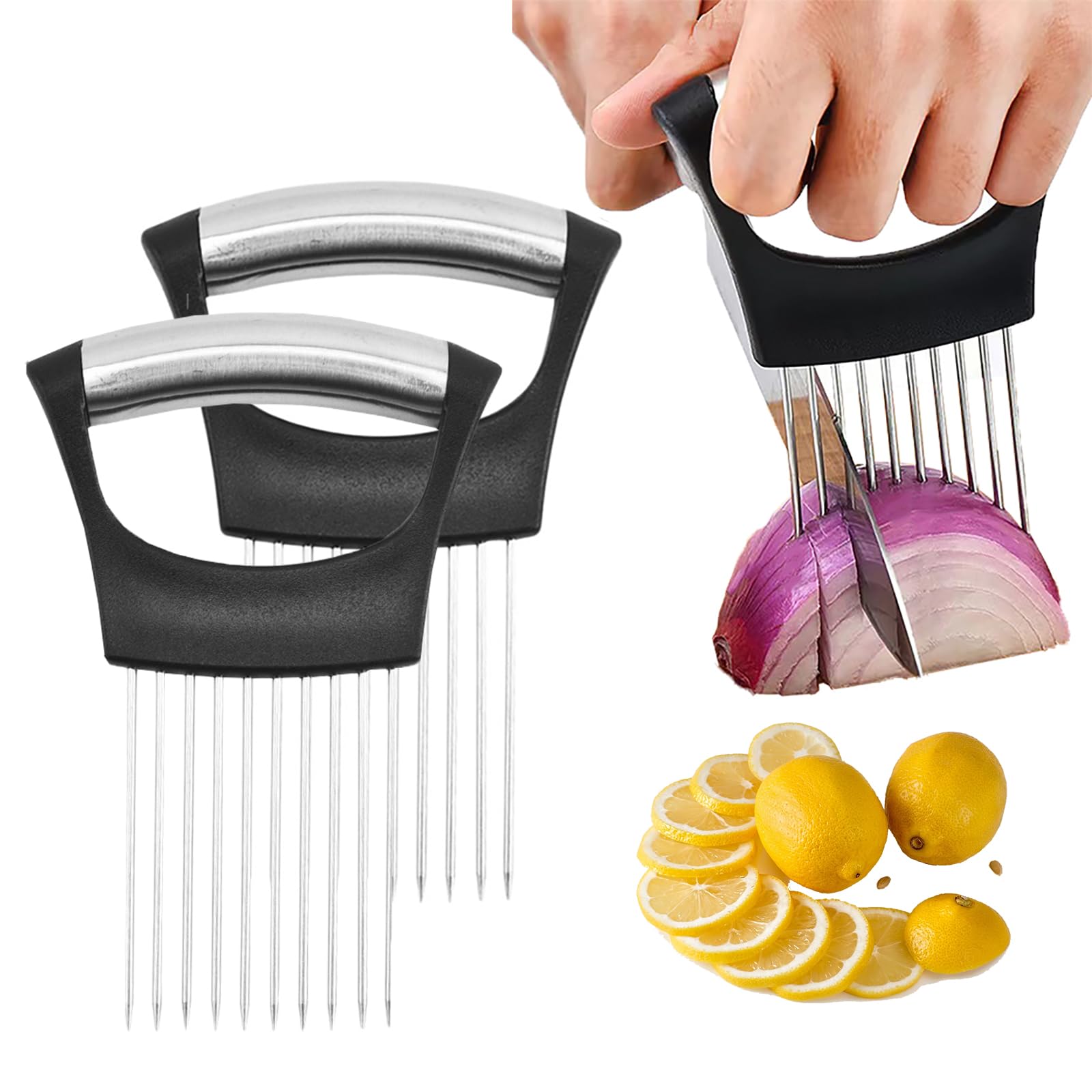 Amazon.com: Onion Holder for Slicing, 2024 Upgraded Stainless Steel ...