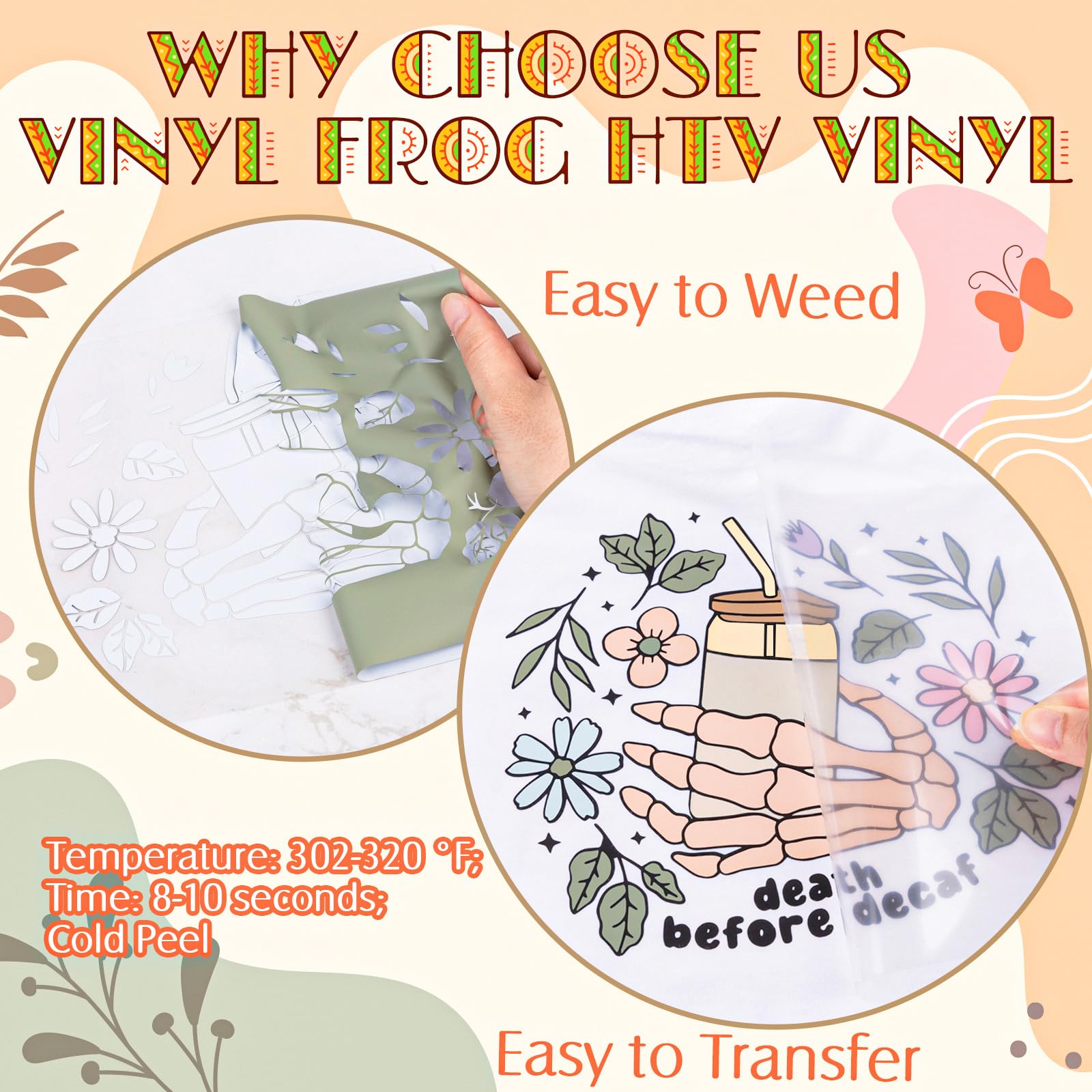 Snapklik.com : 15 Sheets Heat Transfer Vinyl Bundle 12"x10" Neutral ...