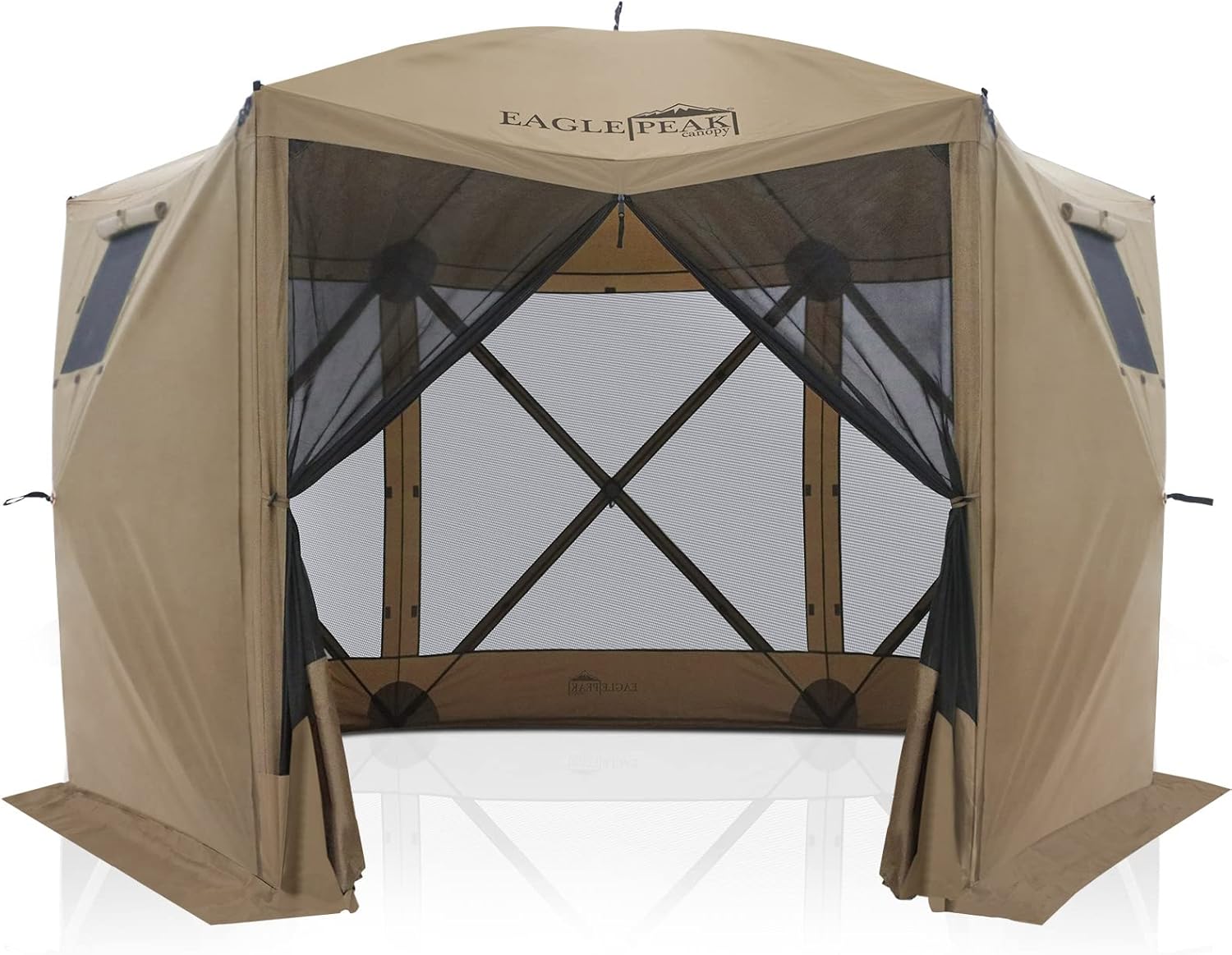Amazon.com : EAGLE PEAK 12x12 ft Portable Pop Up Canopy Tent with 2 ...