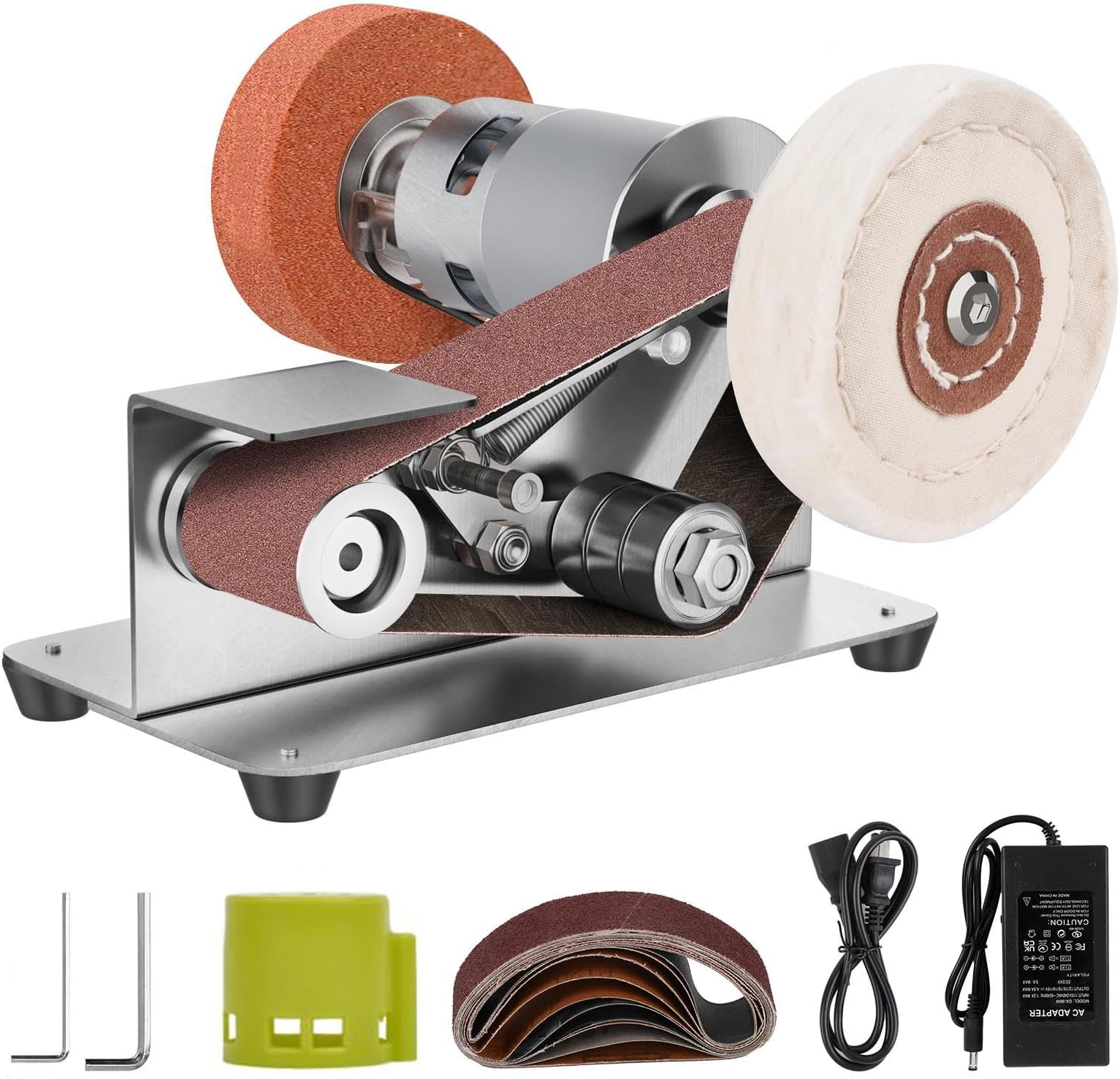 Mini Belt Sander, 15° Electric Knife Sharpener Bench Grinder Sanding ...
