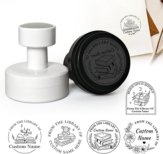Custom Book Personalized, Customized Name Logo Signature Ink Stamp ...