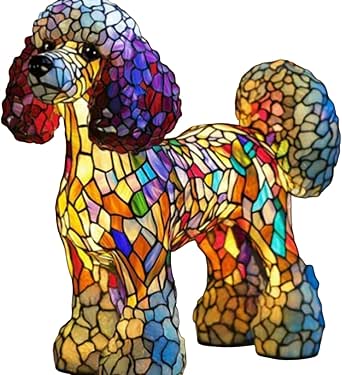 Dog Series LED Table Lamps，Colorful Resin Art Night Lights, Creative ...