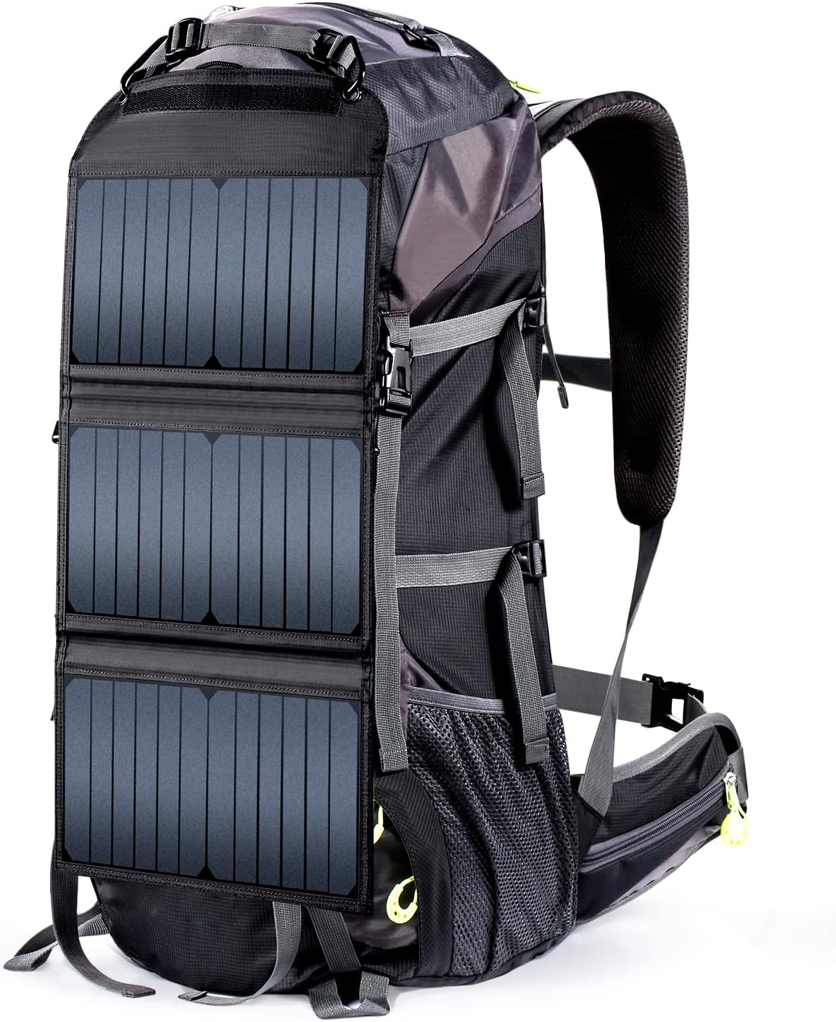 Amazon.com: External Frame Hiking Backpack 68L with 20 Watts Solar ...