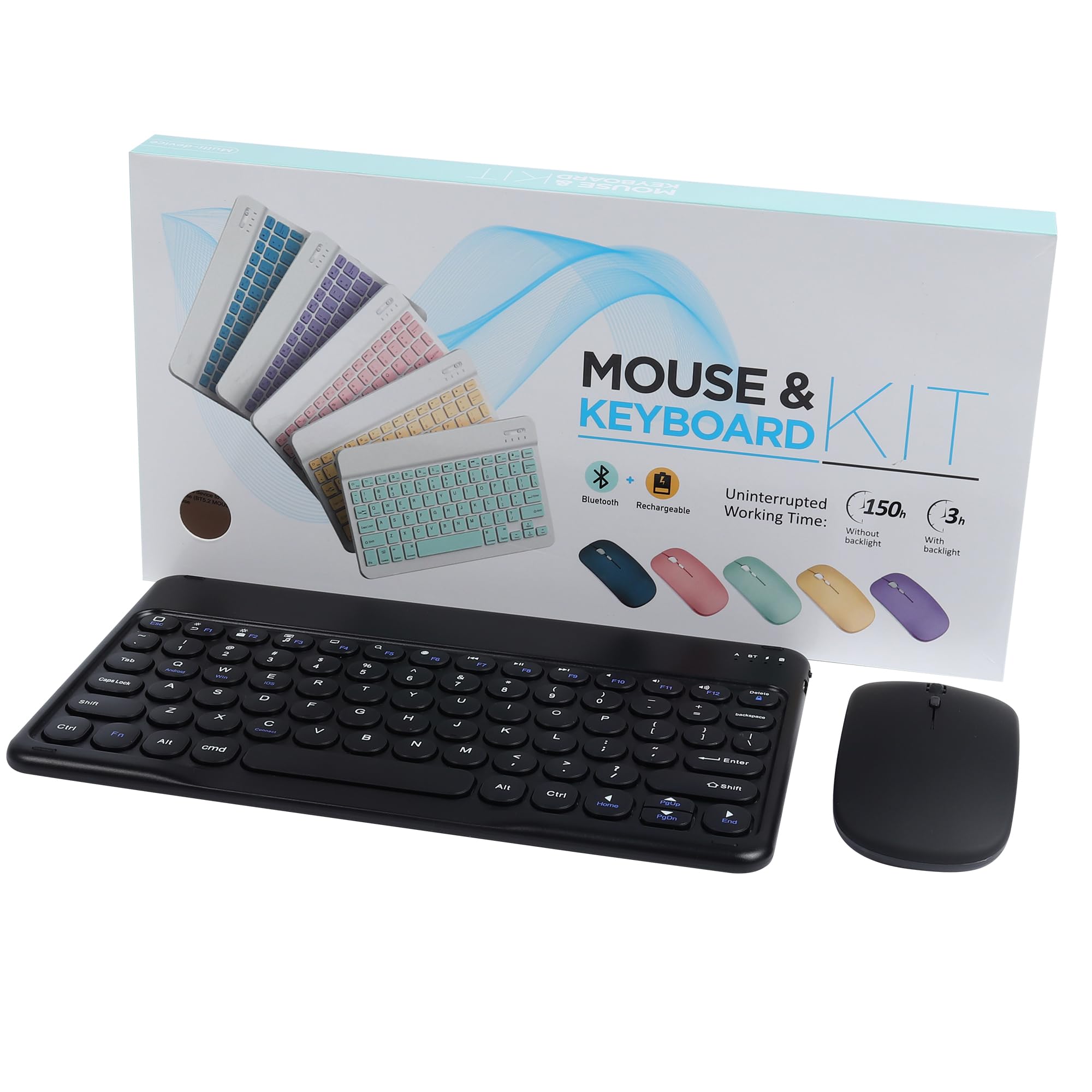 Wireless Keyboard and Mouse,Bluetooth Keyboard and Mouse Set ...