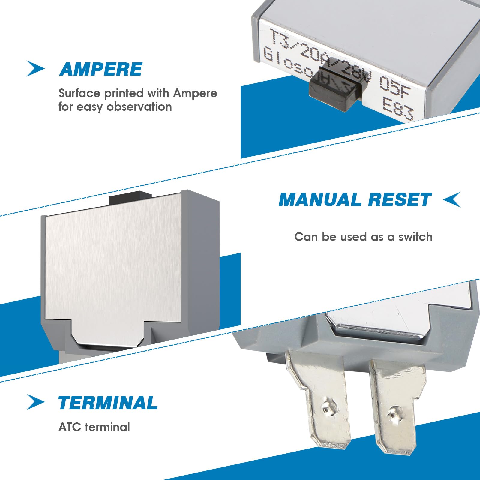 Snapklik.com : GLOSO Circuit Breaker Fuse E83 Long ATC ATO Terminal