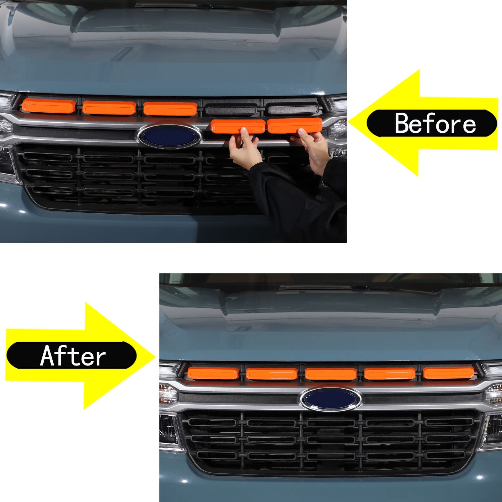 7X Black Front Grille Mesh Inserts Mesh Circle Grille Guard For 2007