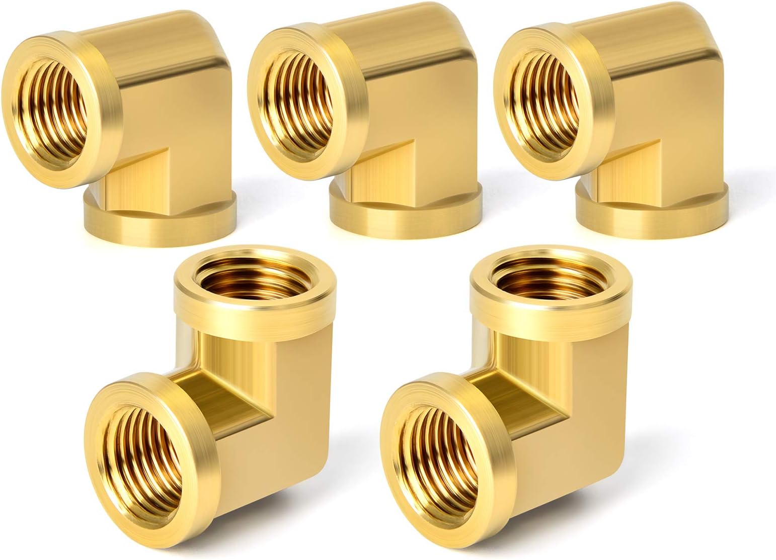 Legines Brass Pipe Fitting, Forged 90 Degree Female Elbow, 1/8" x 1/8 ...