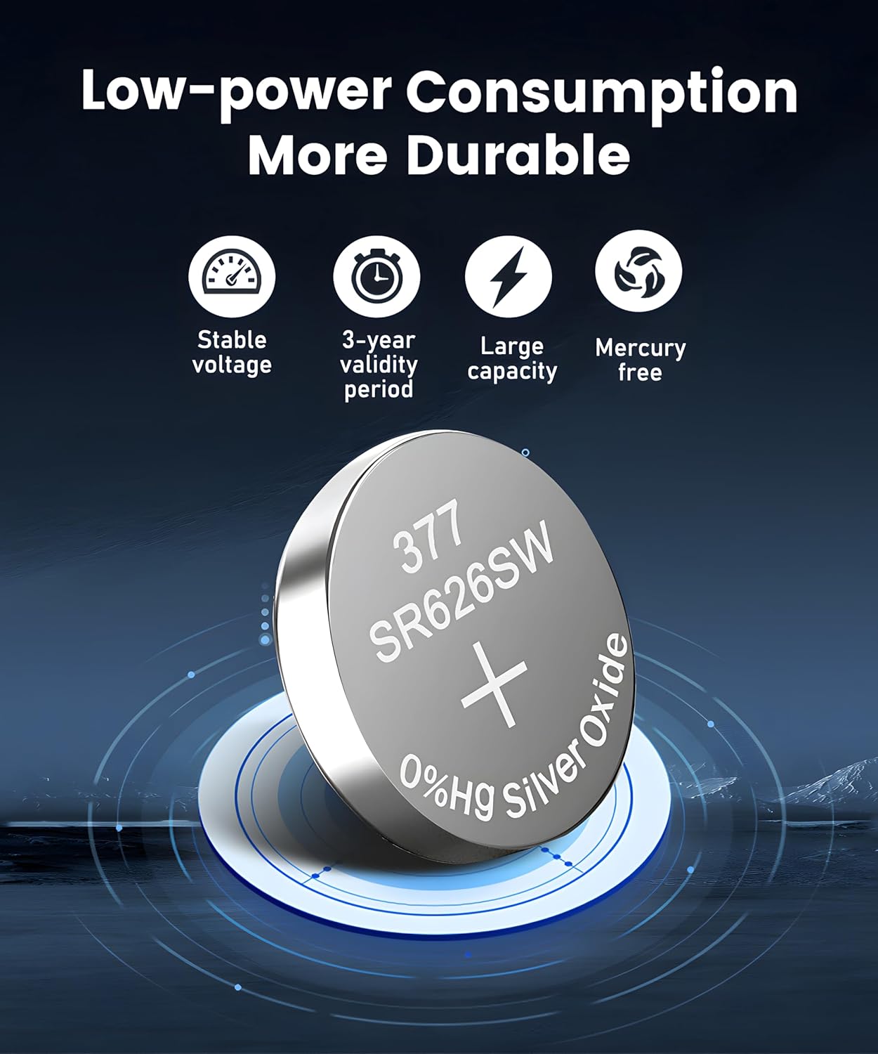 YKM 377 SR626SW Watch Battery AG4 376 LR626 SR626 626SW 377A V377 ...