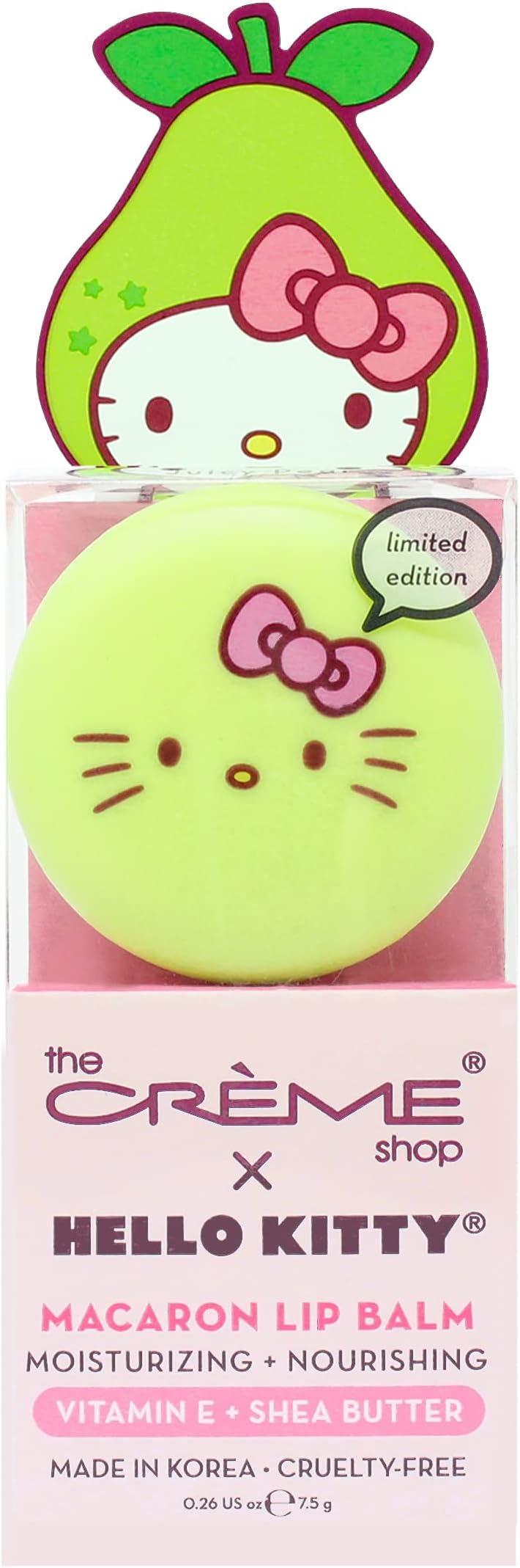 Amazon.com : Hello Kitty Macaron Lip Balm - Juicy Pear Flavored ...