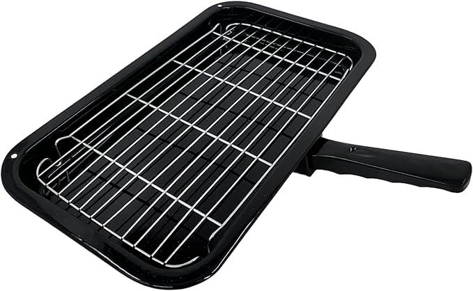 Samuel Groves Vitreous Enamel Universal Grill Pan & Handle, Wire Rack ...