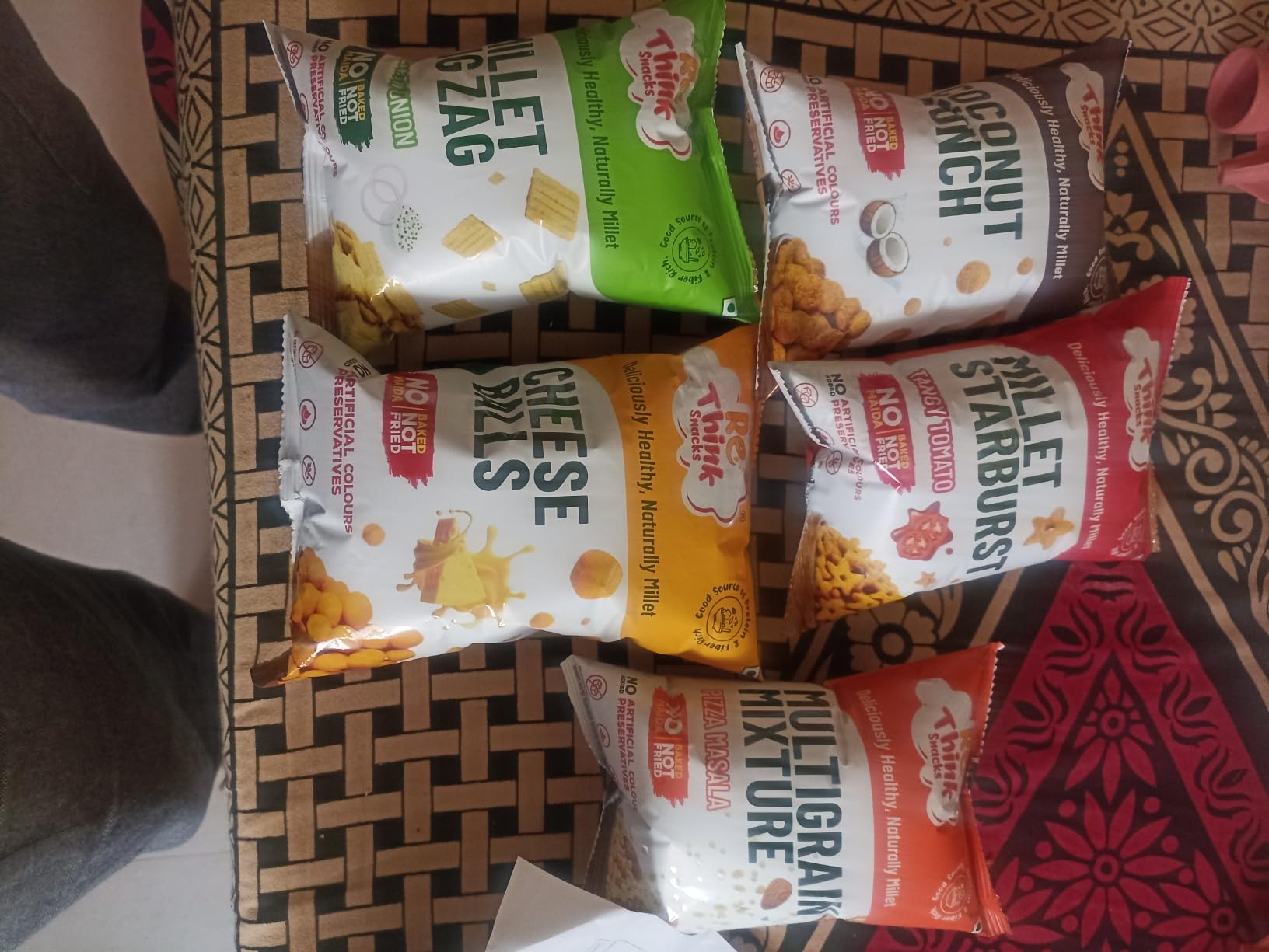 RETHINK SNACKS Combo Pack of 5 | Millet Zigzag, Millet Starburst, Cheese Balls, Multigrain ...