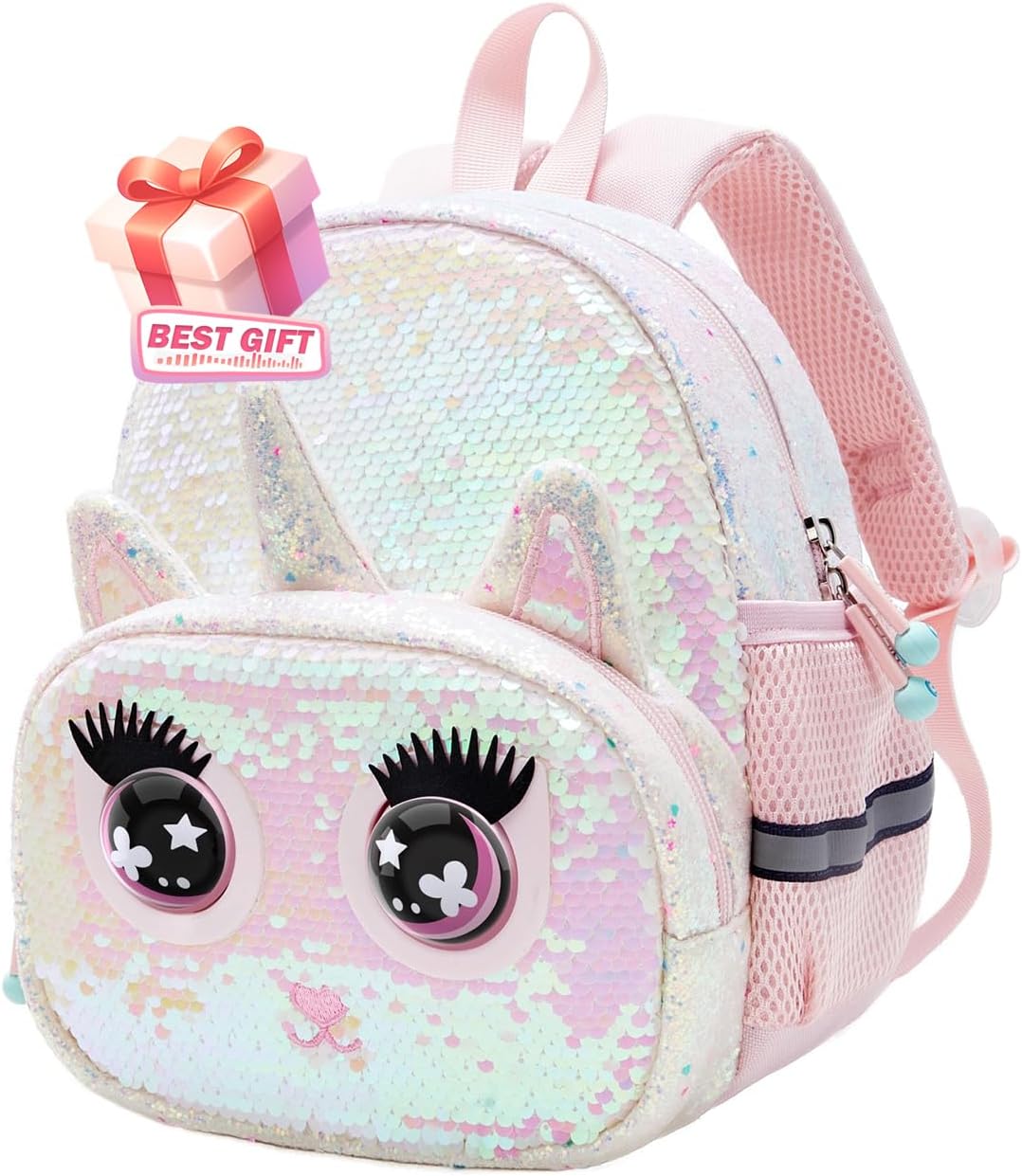 Amazon.com | Sparkling Unicorn Backpack, Cute Sparkly Backpack, eyes ...