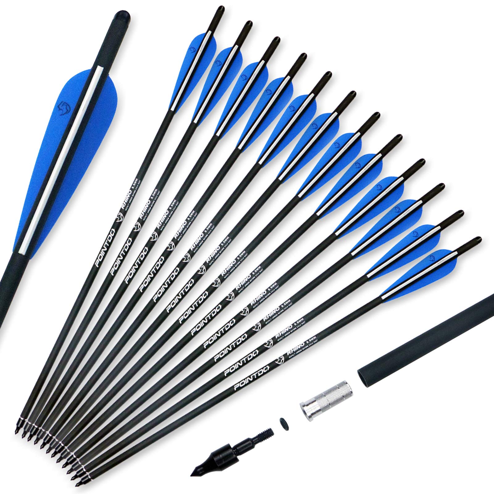 Buy 20inch Carbon Crossbow Bolts Crossbow Hunting Arrows with 4" Vanes ...