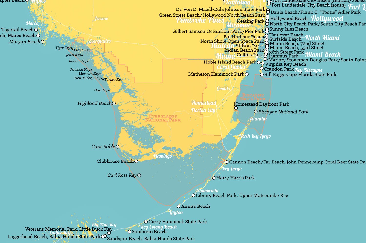 Mapa De Las Mejores Playas De Florida