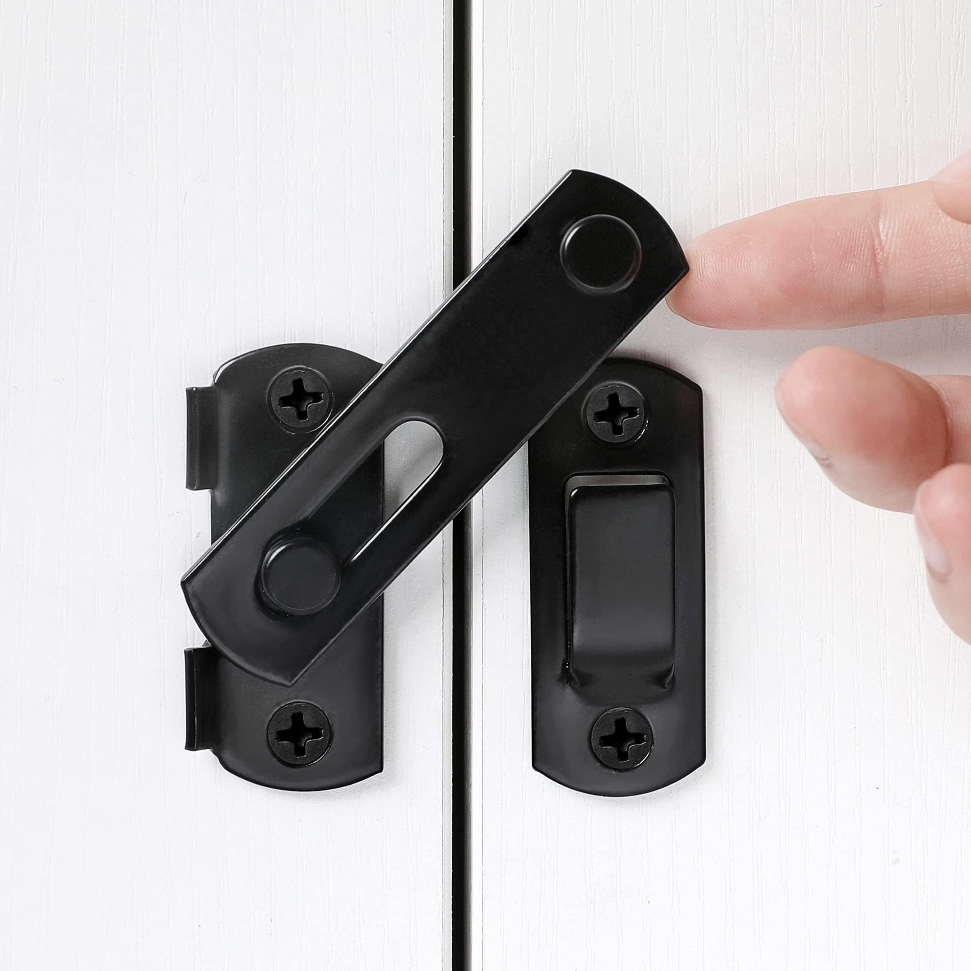Snapklik.com : INIRET 4 Packs Barn Door Latches275 X 2.02 Black ...