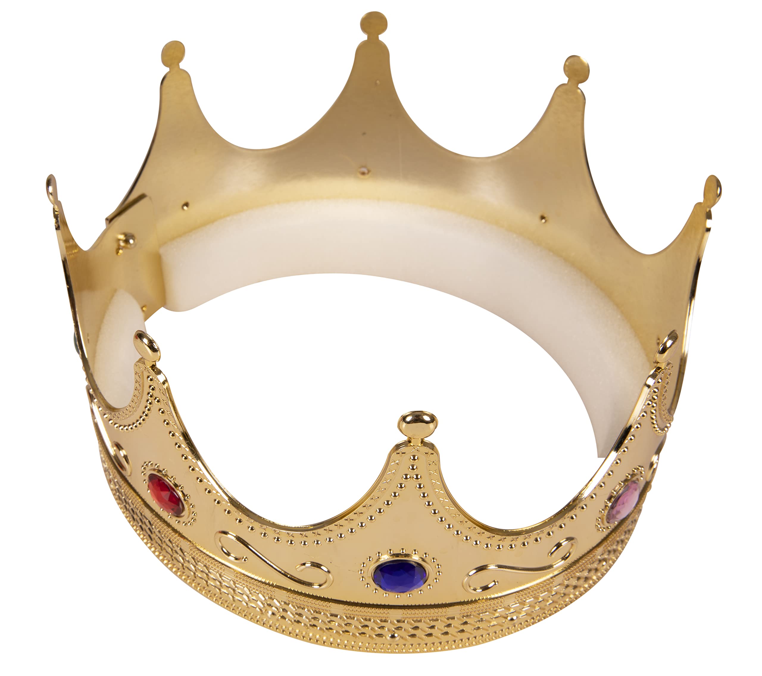 Snapklik.com : Gold Jeweled Crown, Plastic Crown, Gold Crown Costume ...