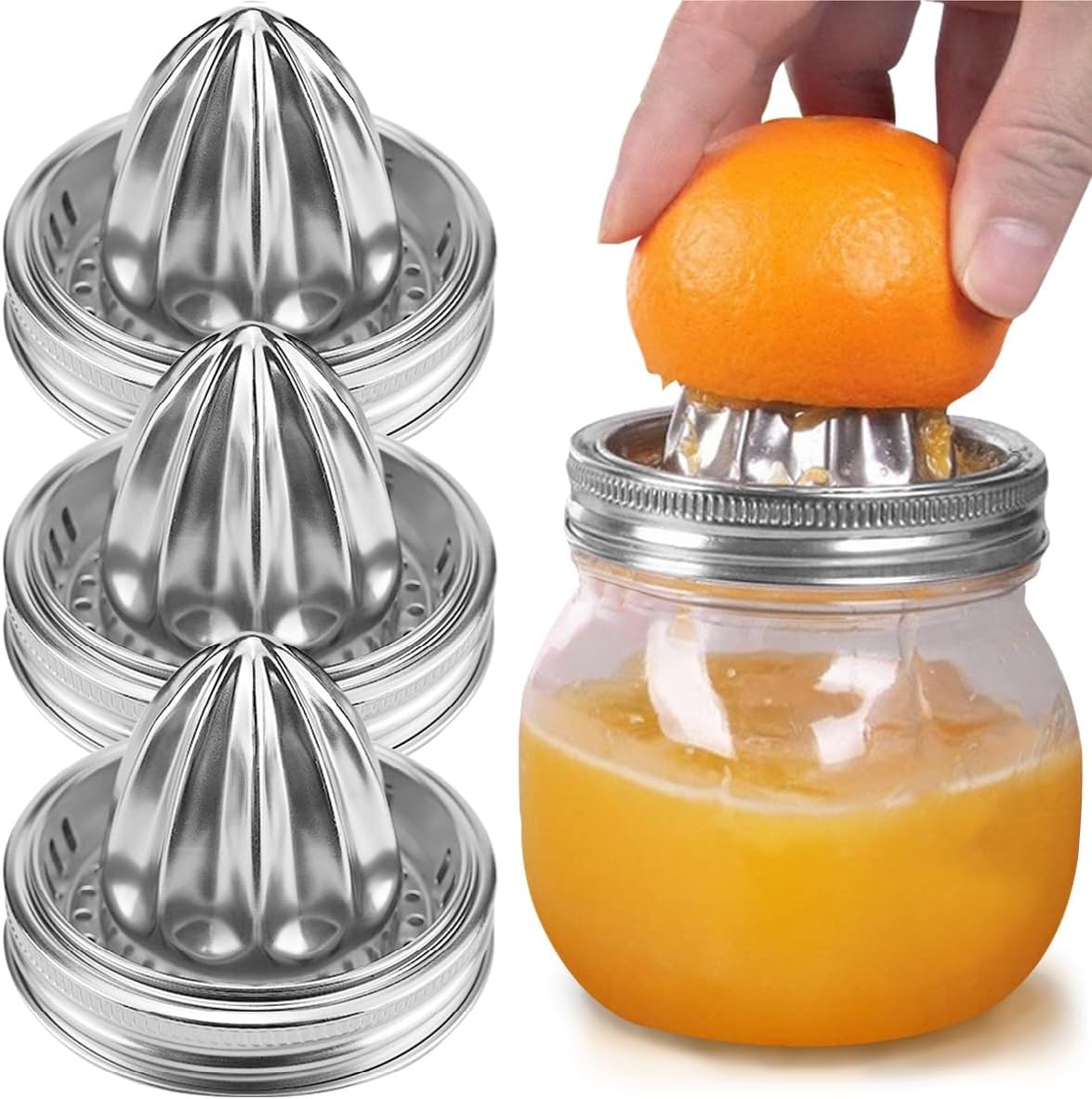 Amazon.com: Stainless Steel Juicer Lid for Mason Jars | Metal Citrus ...