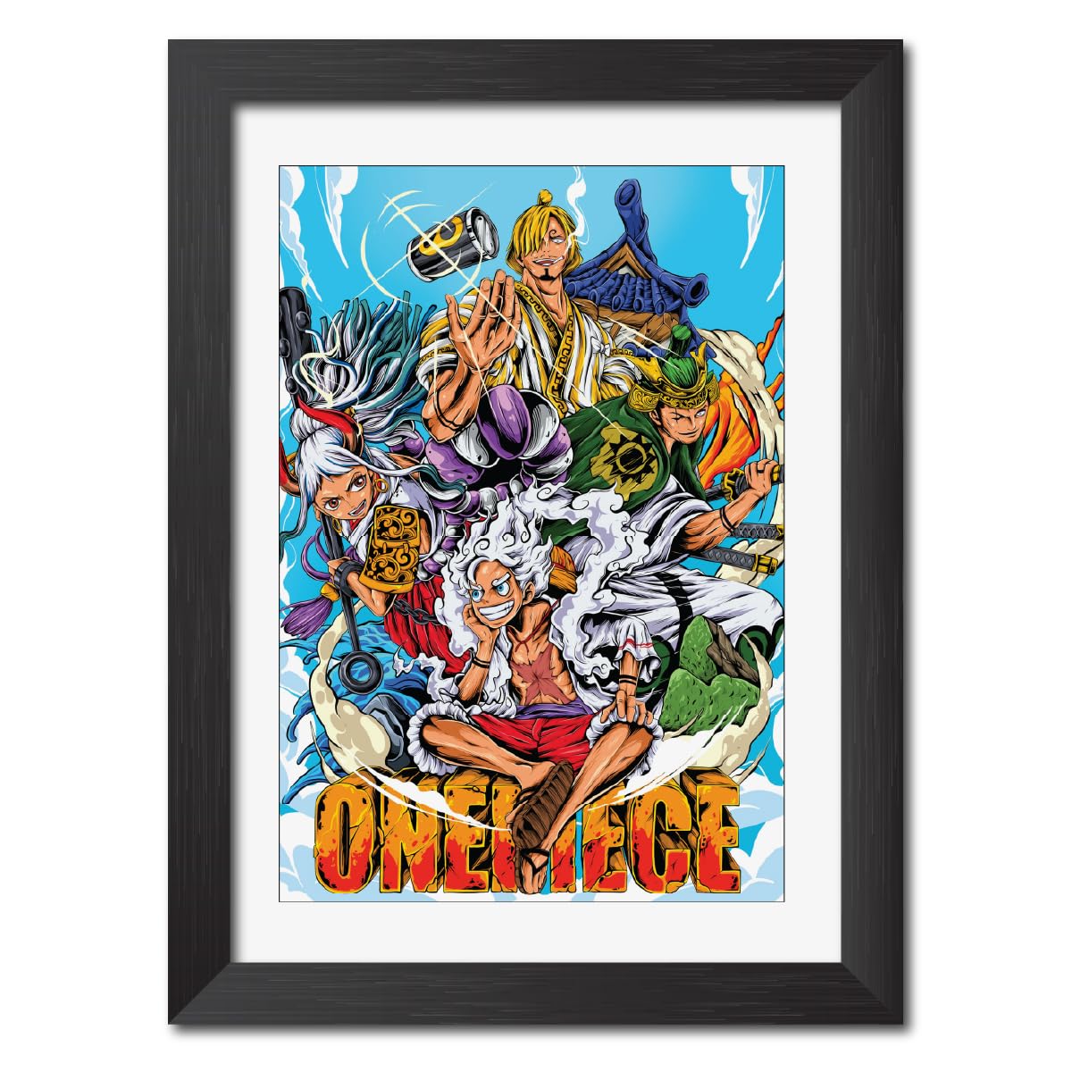 TenorArts One Piece Poster Luffy Anime Poster Laminated Poster Framed ...