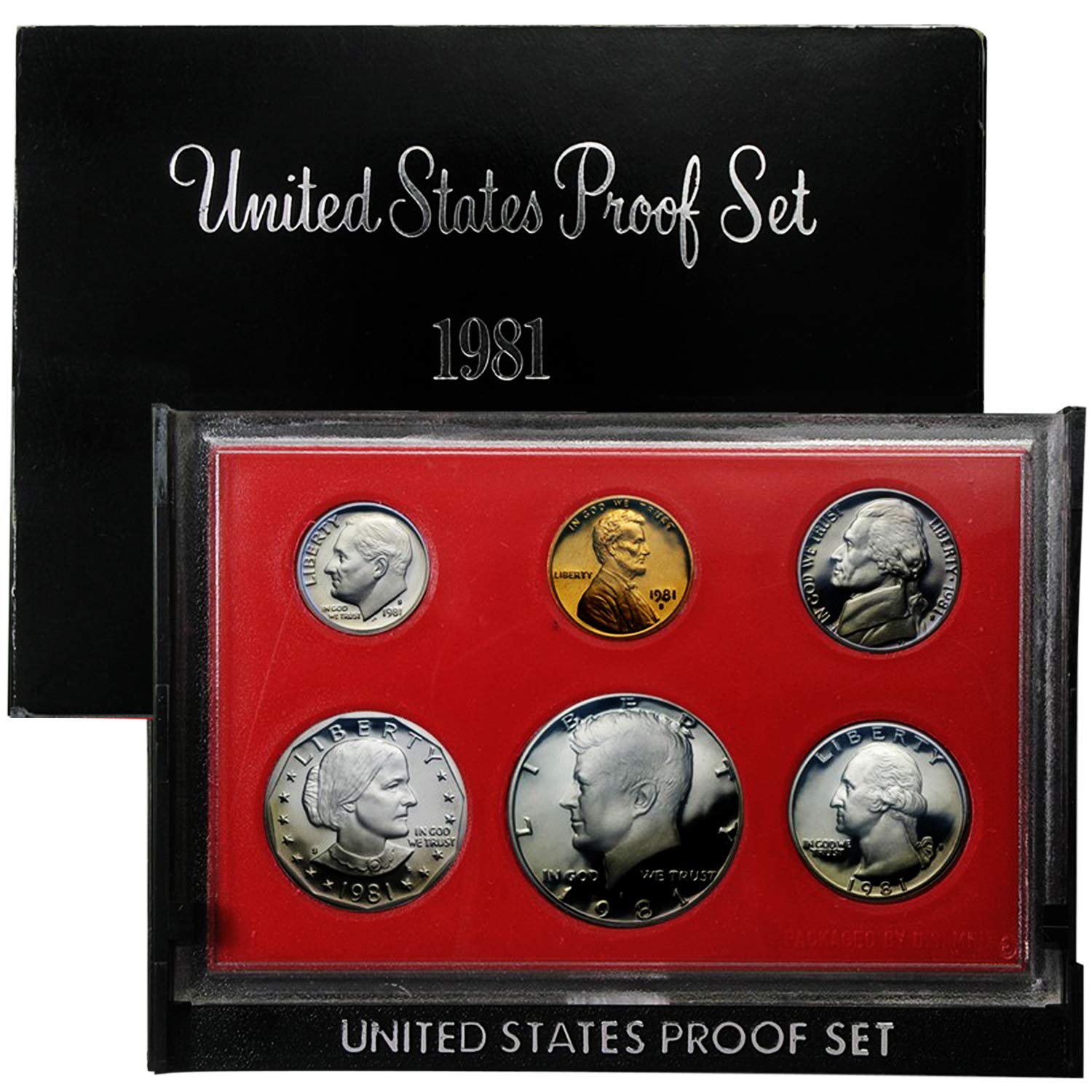 USA 1981 6 Six Coin Proof Set - Comes in Original United States Mint ...