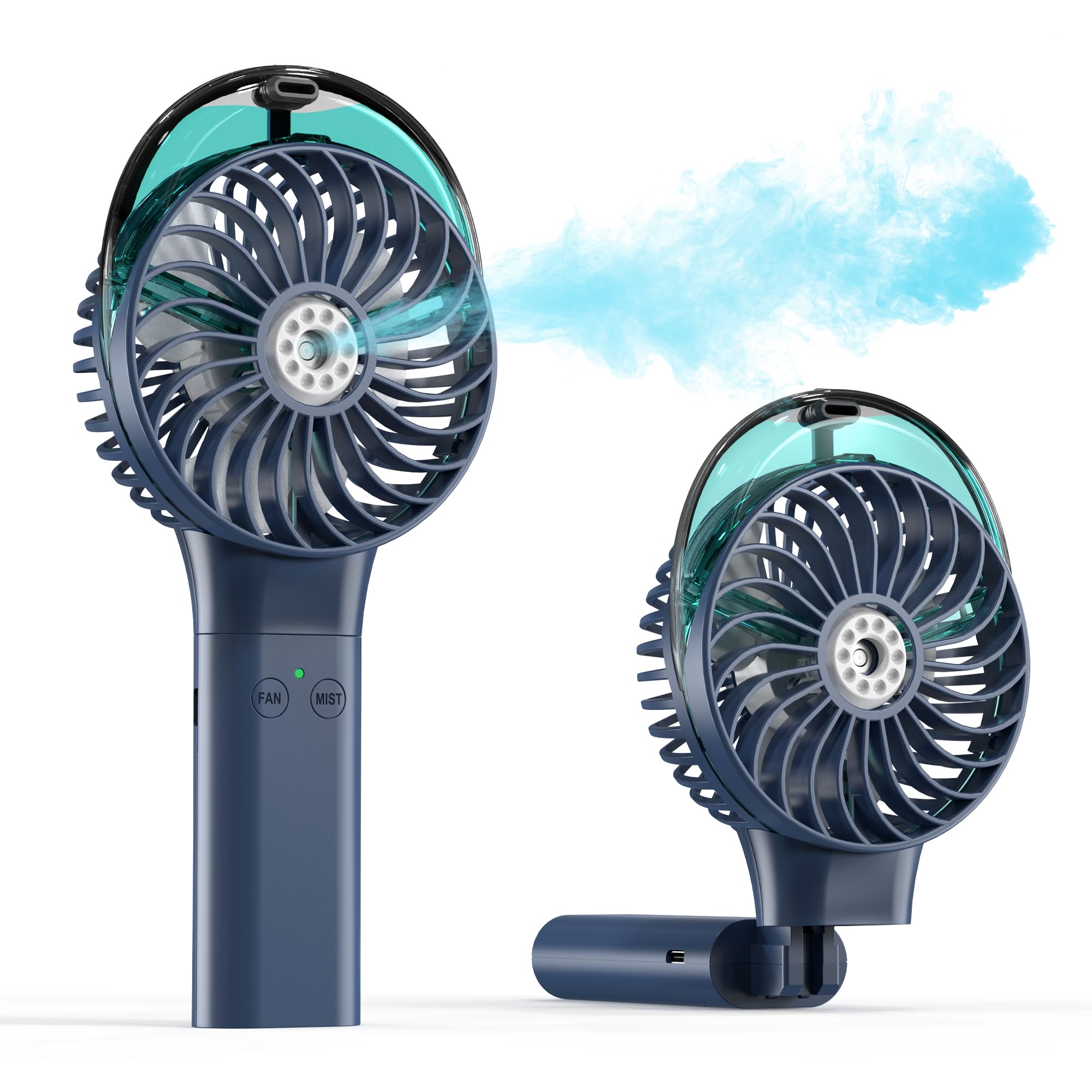 Amazon.com: PANERGY Handheld Misting Fan, Rechargeable Portable Fan ...